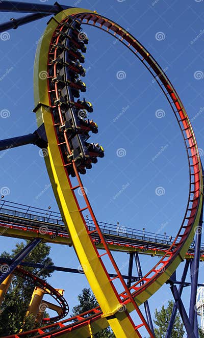 Upside down roller coaster stock photo. Image of park - 12883832