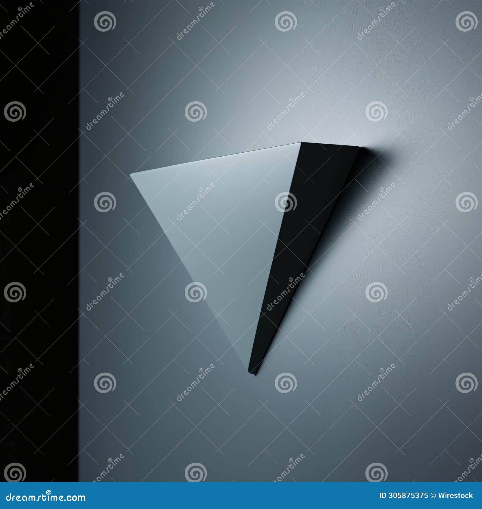 An Upside Down Triangle on the Wall in a Room on the Floor, Modern ...