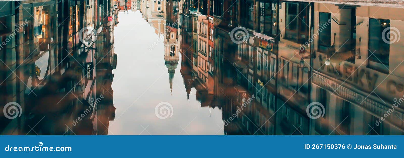 Upside Down View in the Middle of the City Stock Photo - Image of ...