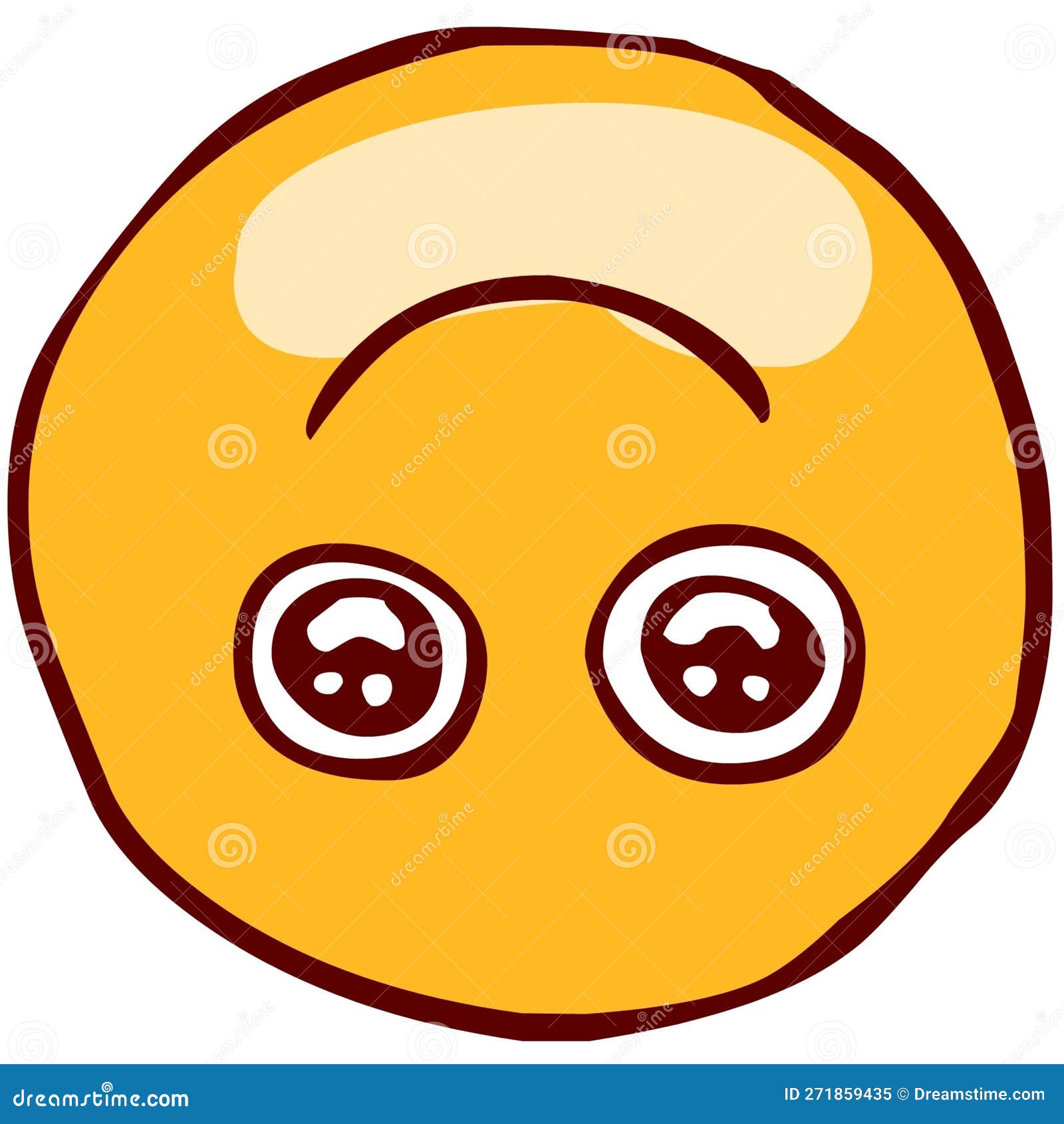 Upside smile stock illustration. Illustration of yellow - 271859435