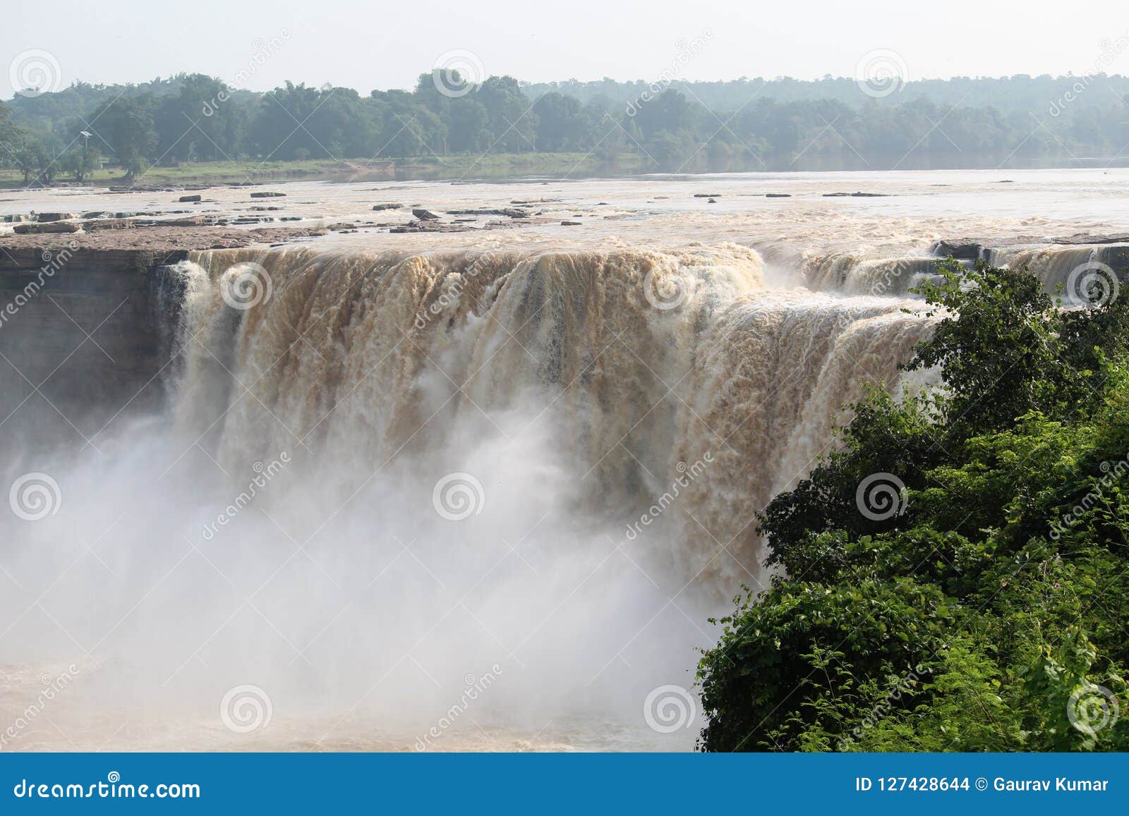 Upside Total View of Chitrakot Waterfall Stock Photo - Image of ...