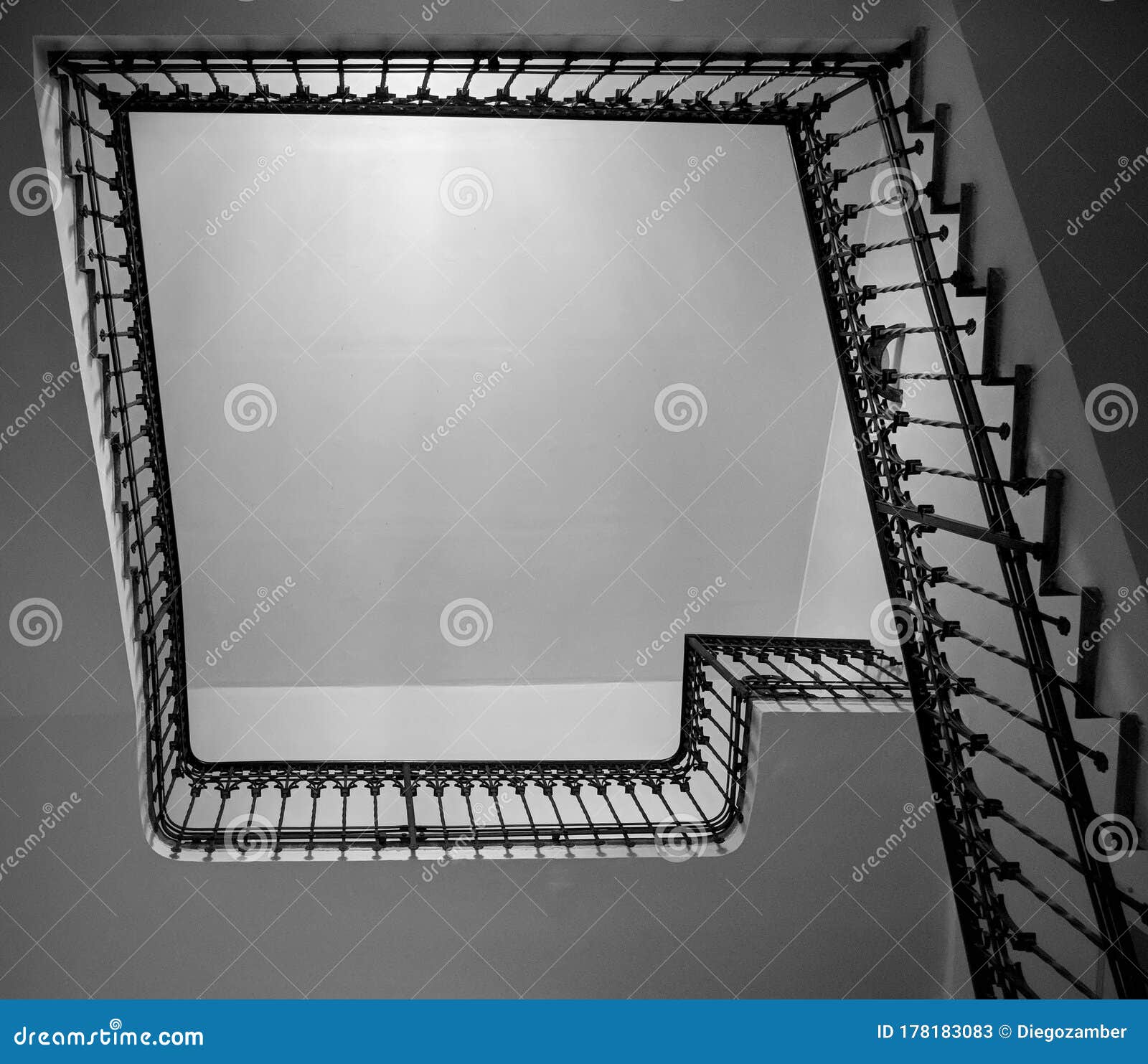 Square Spiral Staircase Royalty-Free Stock Photo | CartoonDealer.com ...