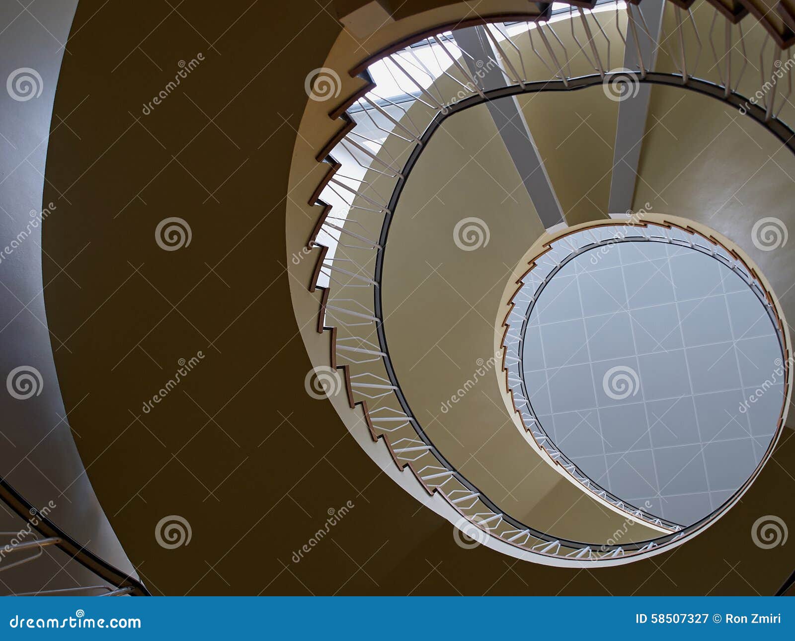 Upside View of a Spiral Staircase Stock Image - Image of elliptical ...