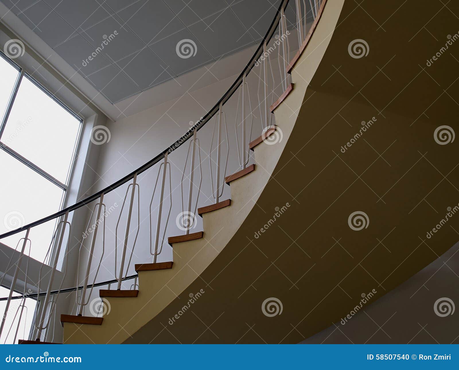 Upside View of a Spiral Staircase Stock Photo - Image of contemporary ...