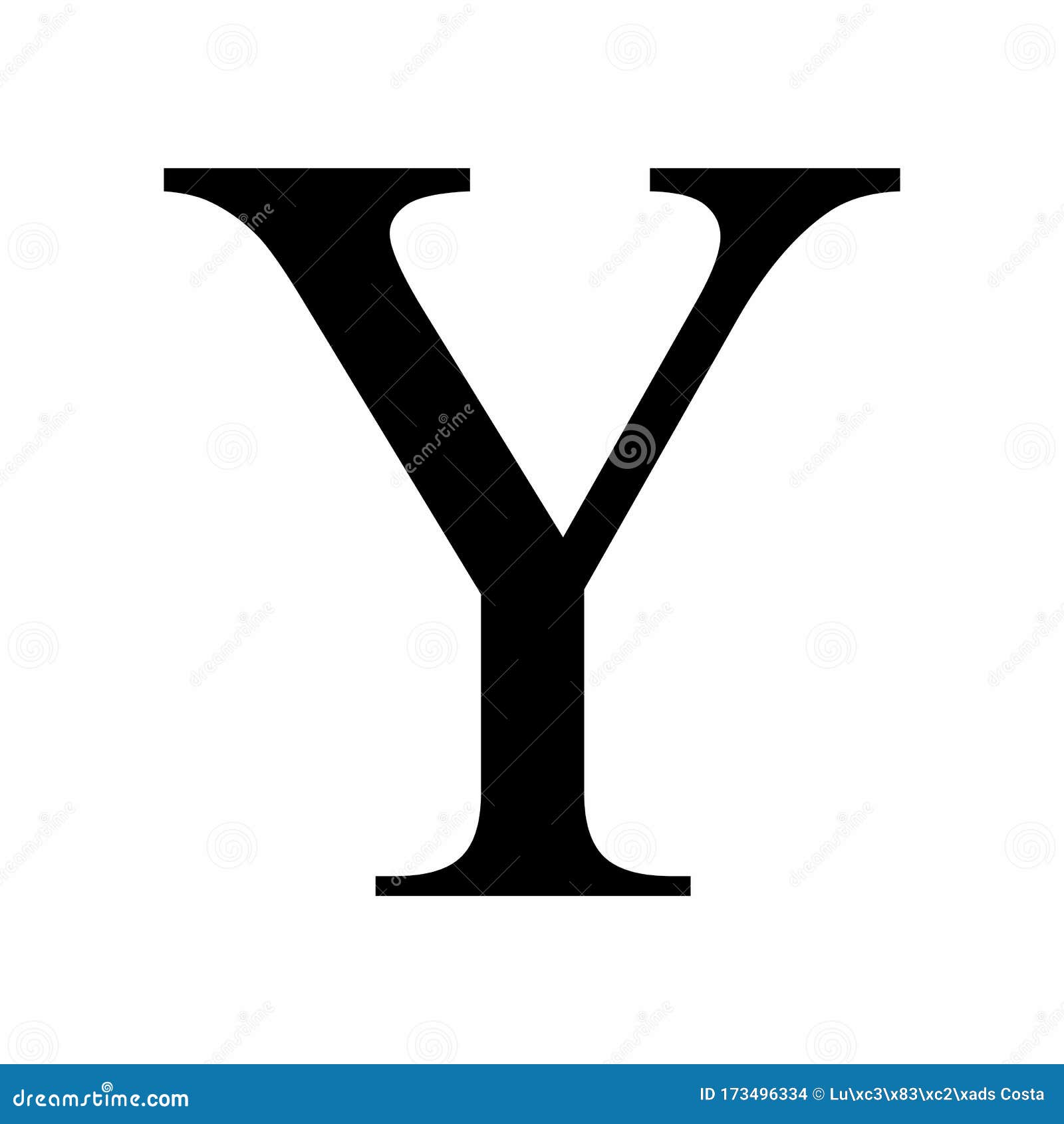 Upsilon greek letter icon stock illustration. Illustration of formula ...