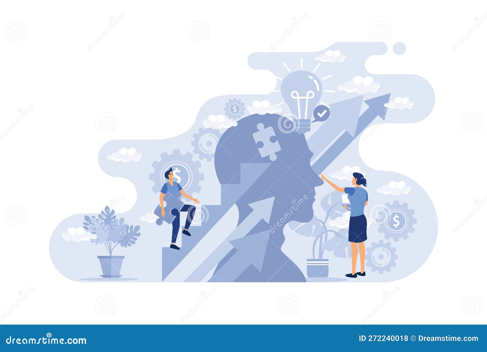 Upskilling Learn Concept For Website Landing Homepage Template Banner ...