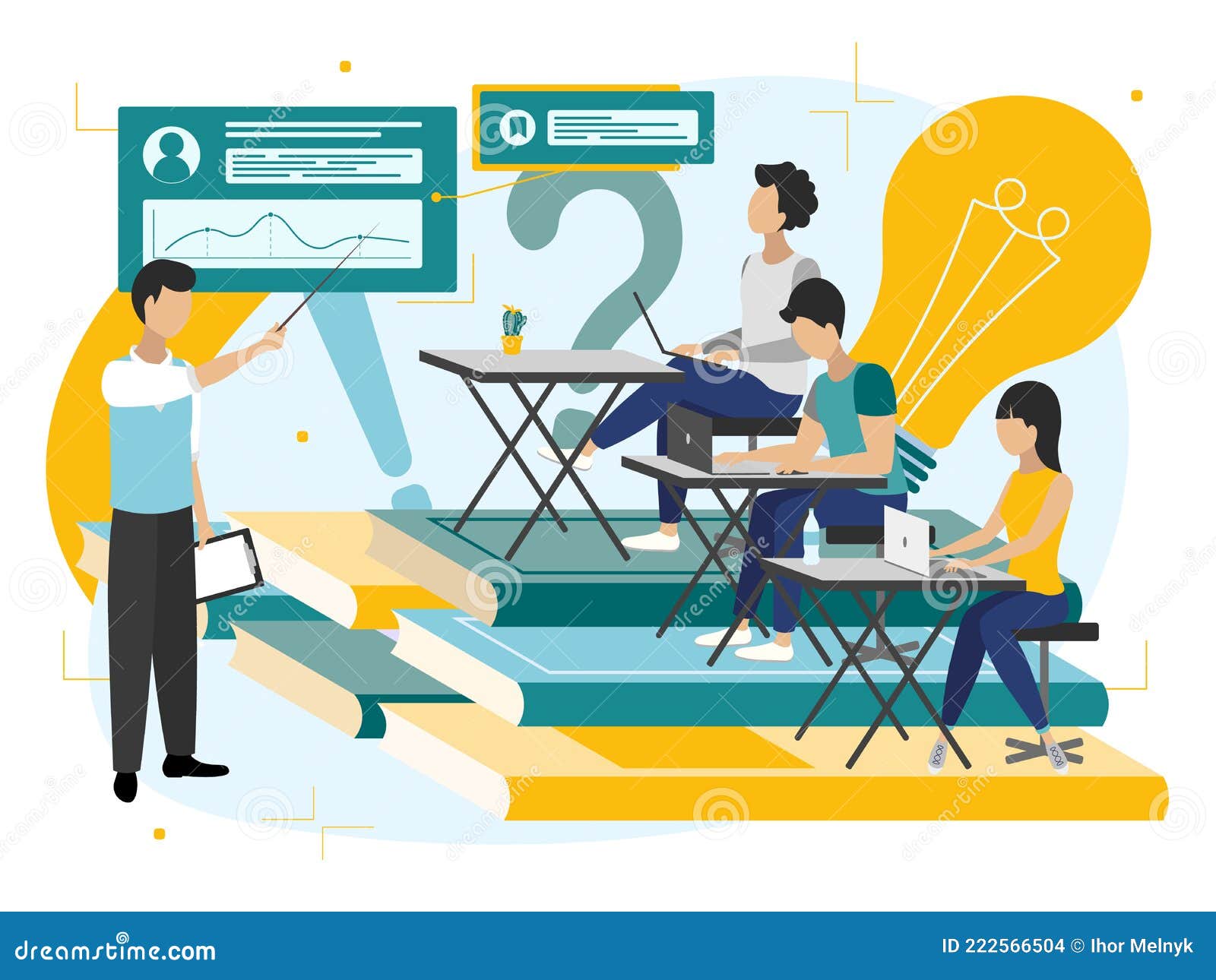 Upskilling Learn As Work Vector Illustration | CartoonDealer.com #222566504