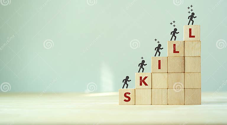 Upskilling and Personal Development Concept. Stock Image - Image of ...