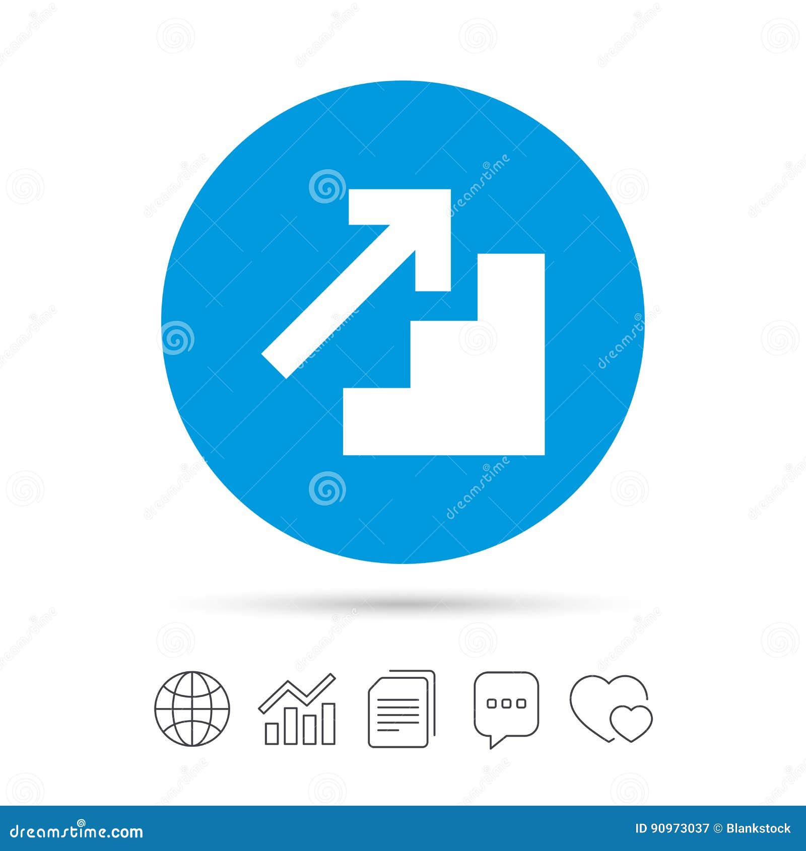 Upstairs Icon. Up Arrow Sign Stock Vector - Illustration of chat ...