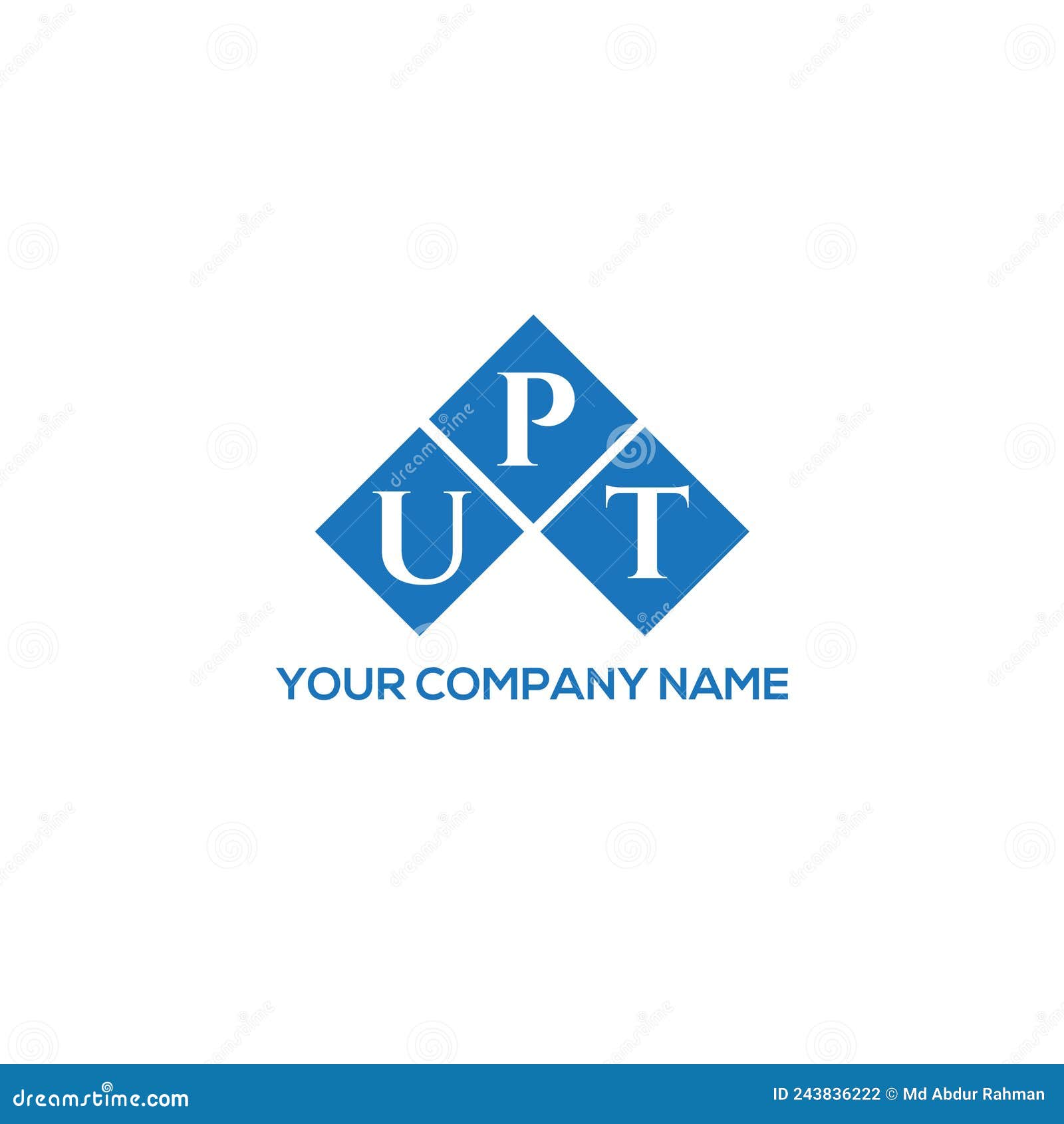 UPT Letter Logo Design on White Background. UPT Creative Initials ...
