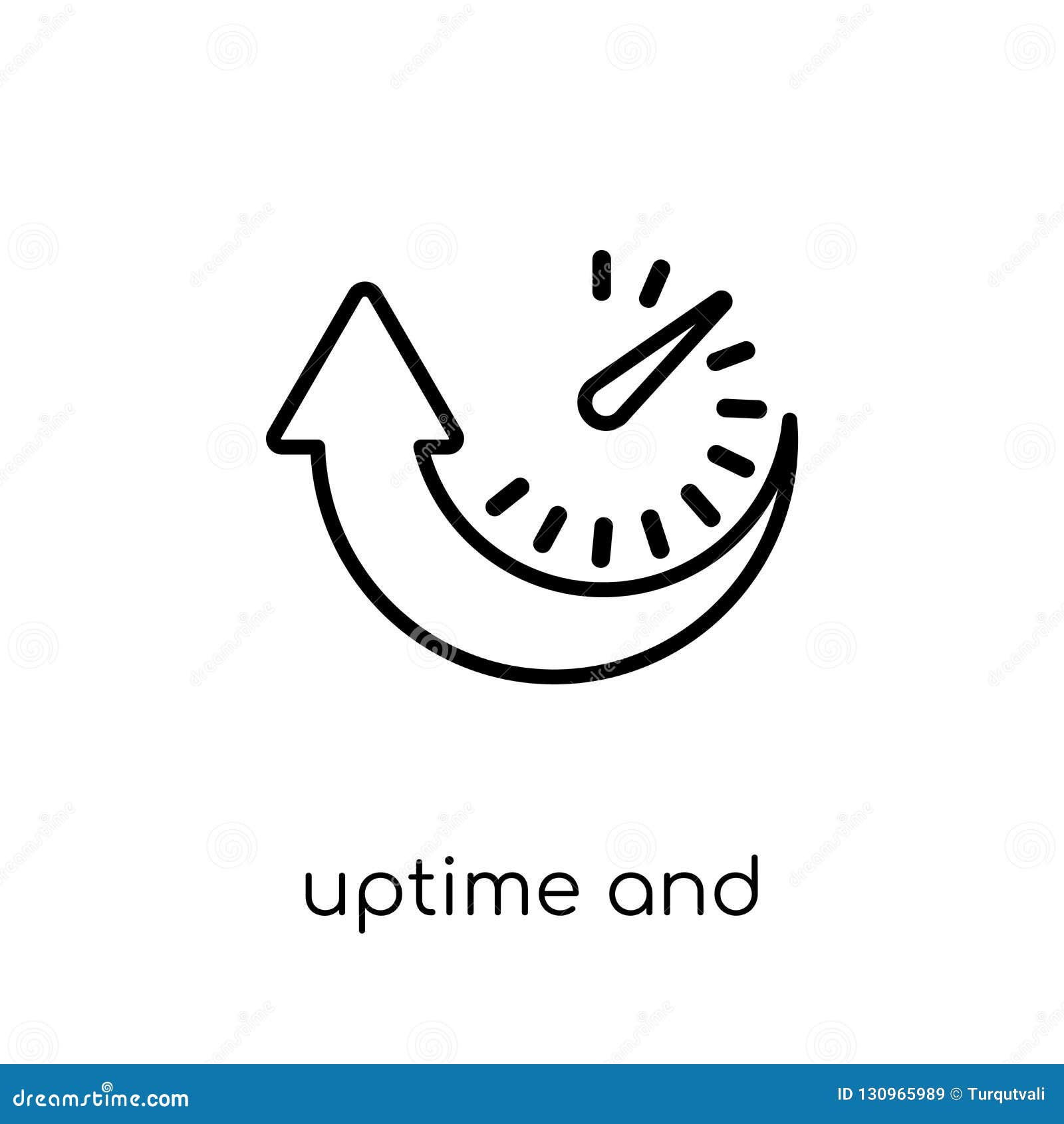 Uptime and Downtime Icon. Trendy Modern Flat Linear Vector Uptime and ...