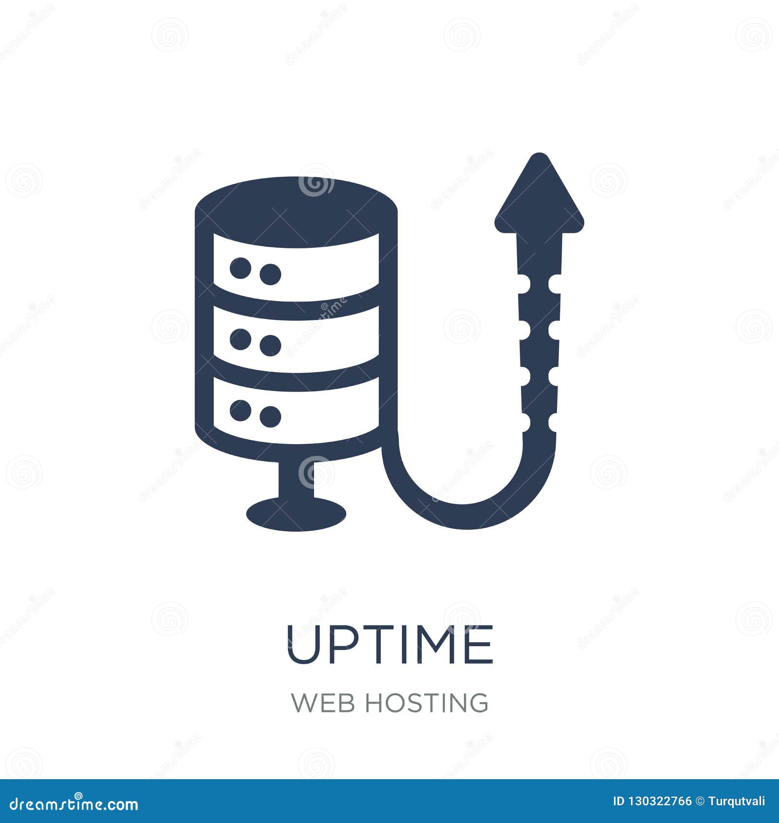 Uptime Icon. Trendy Flat Vector Uptime Icon on White Background Stock ...