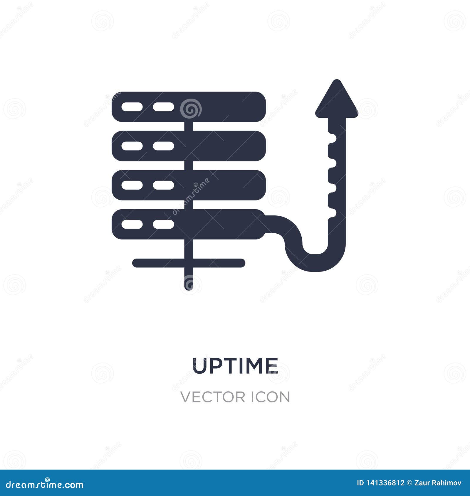 Uptime Icon With Outline Color Style Isolated On White Background ...