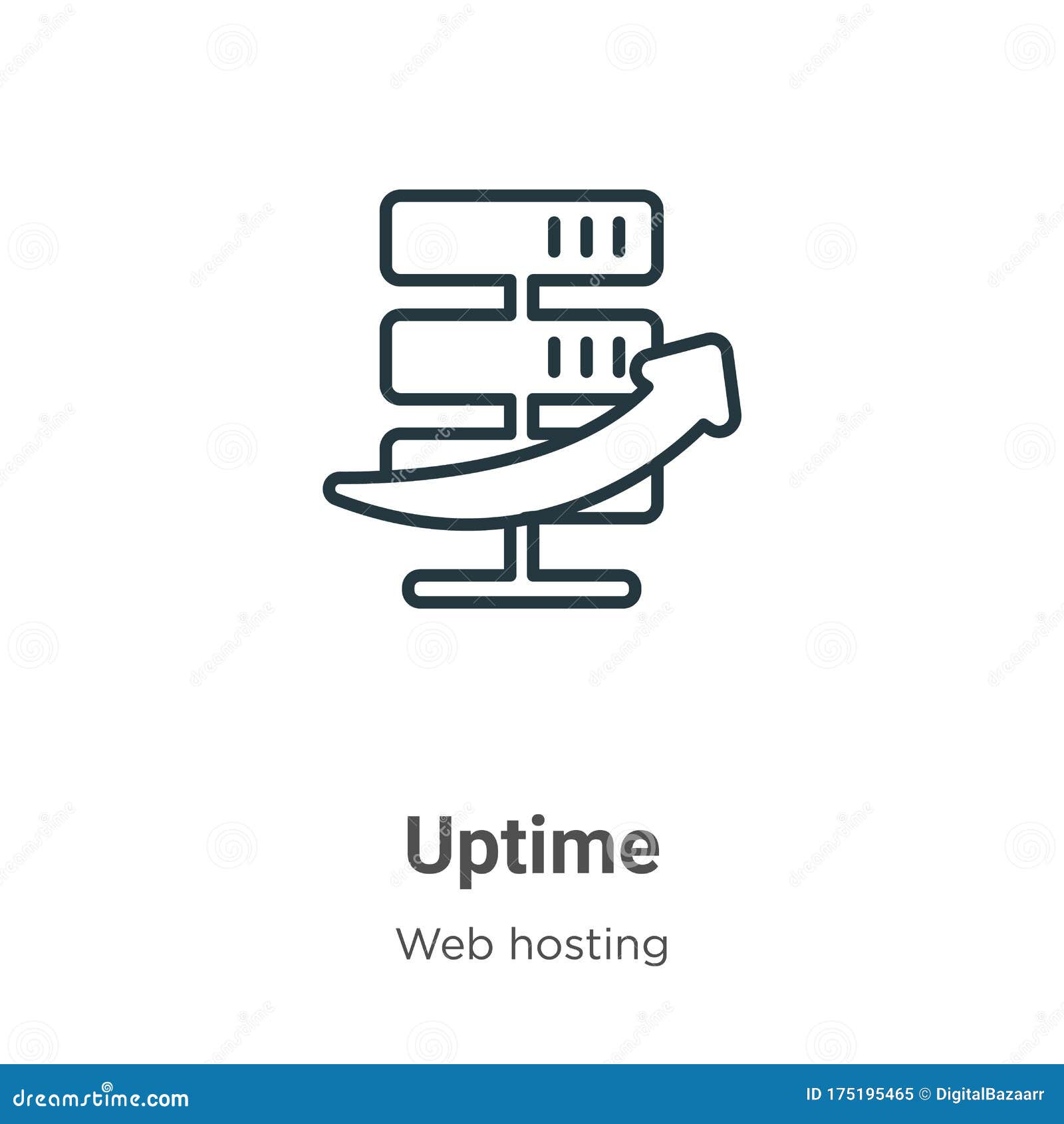 Uptime Outline Icon. Simple Linear Element Illustration. Isolated Line ...