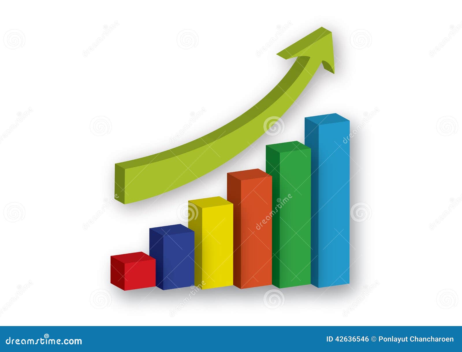 Uptrend Chart Graph Present Stock Illustration - Illustration of ...
