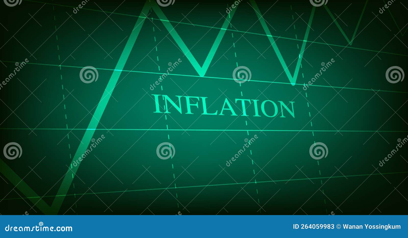 Inflation and Green Background Stock Vector - Illustration of money ...