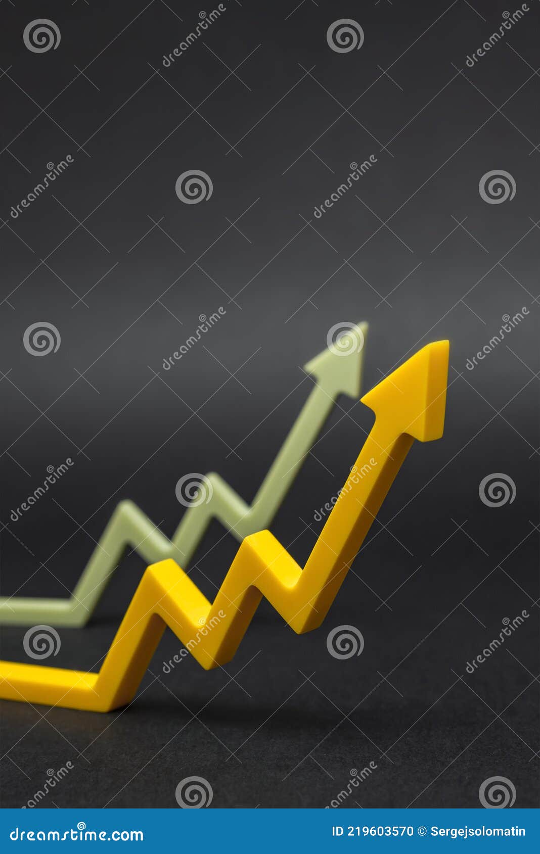 An Uptrend, Increased Sales, or Increased Value. Graphic Arrows ...