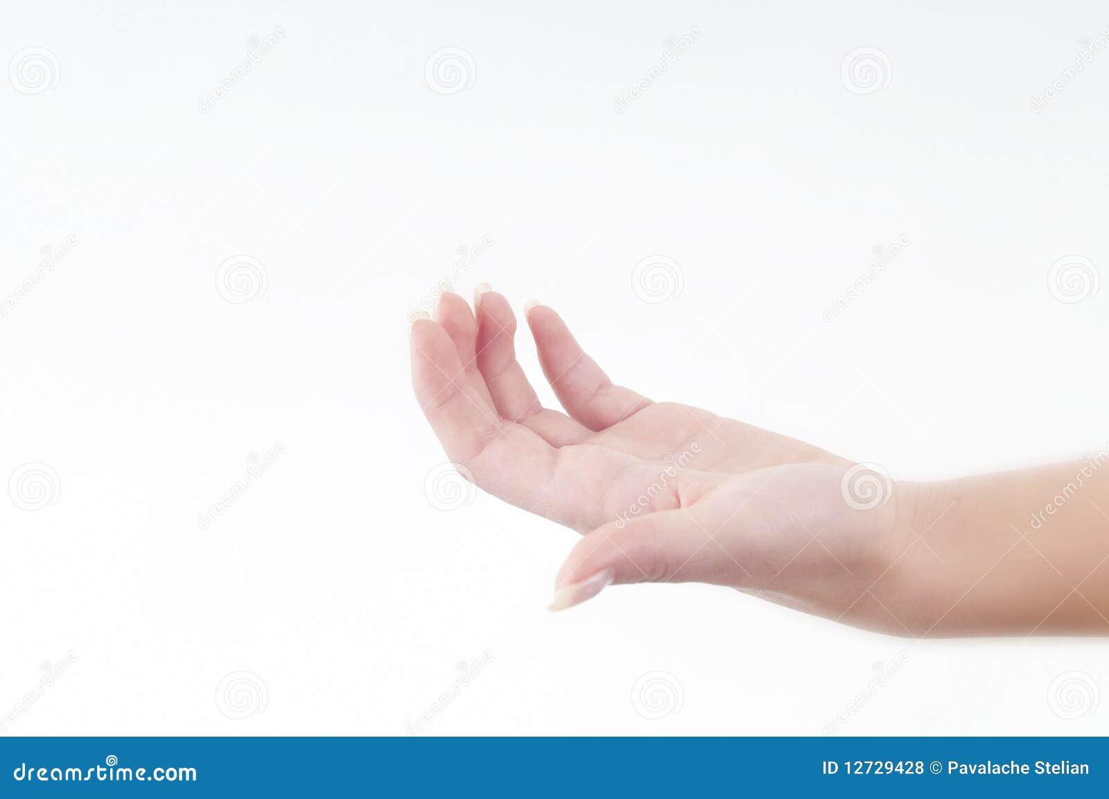 Upturned palm of hand stock photo. Image of caucasian - 12729428