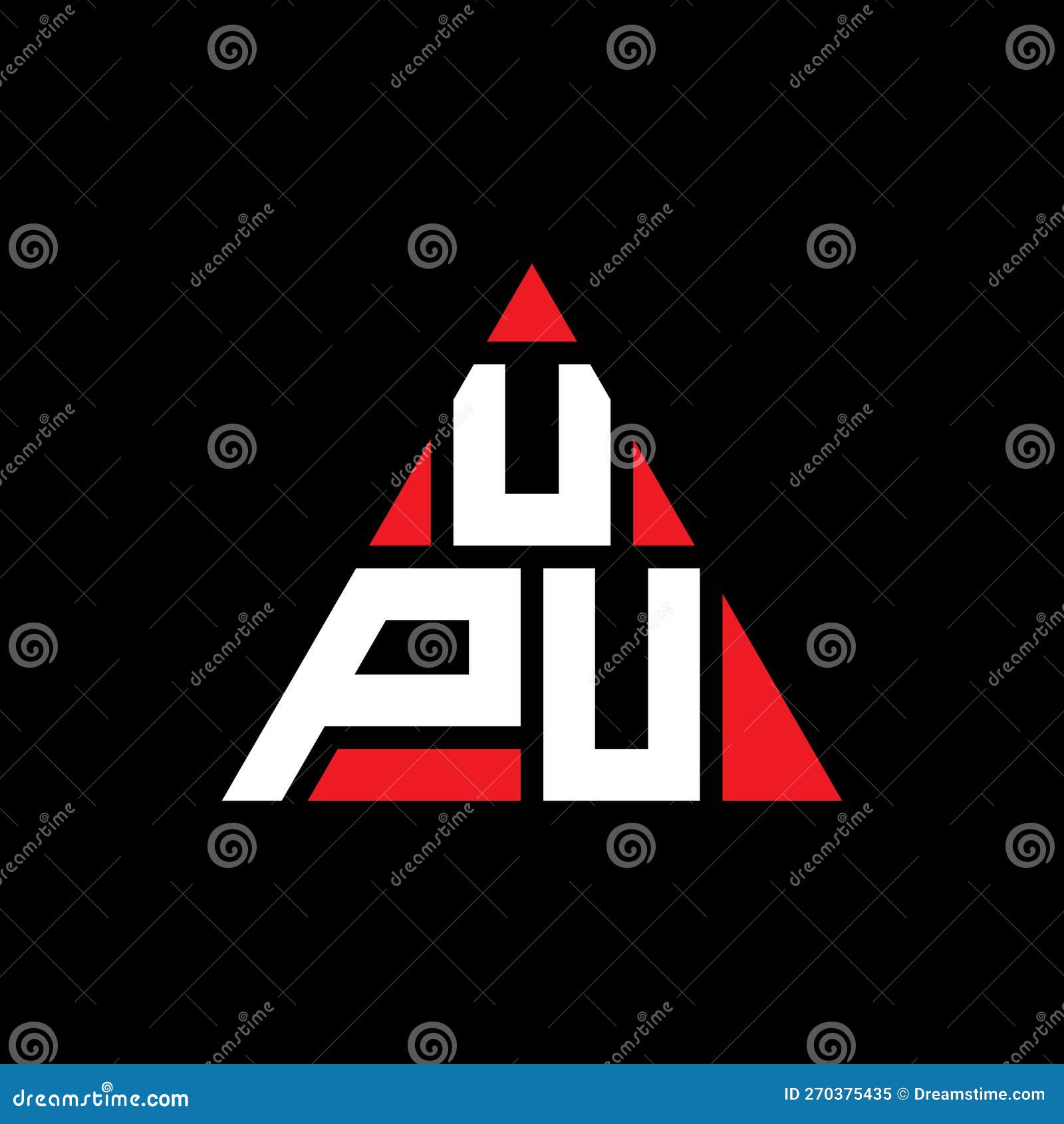 UPU Triangle Letter Logo Design with Triangle Shape. UPU Triangle Logo ...