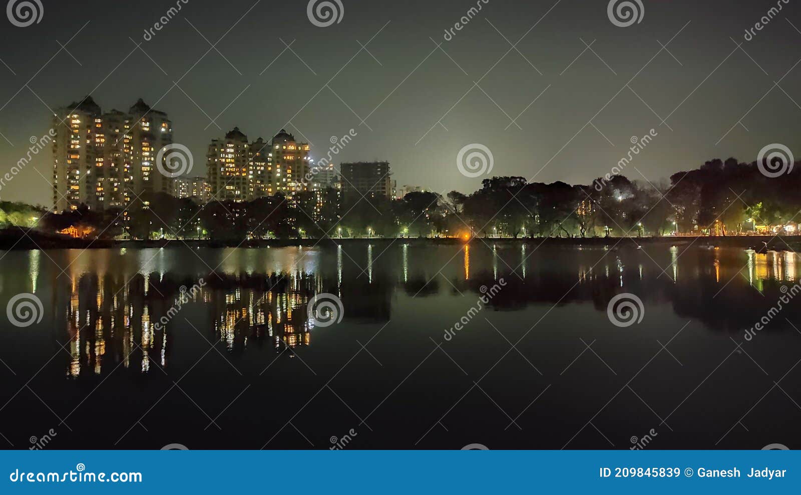 Upvan lake Thane. stock image. Image of evening, downtown - 209845839