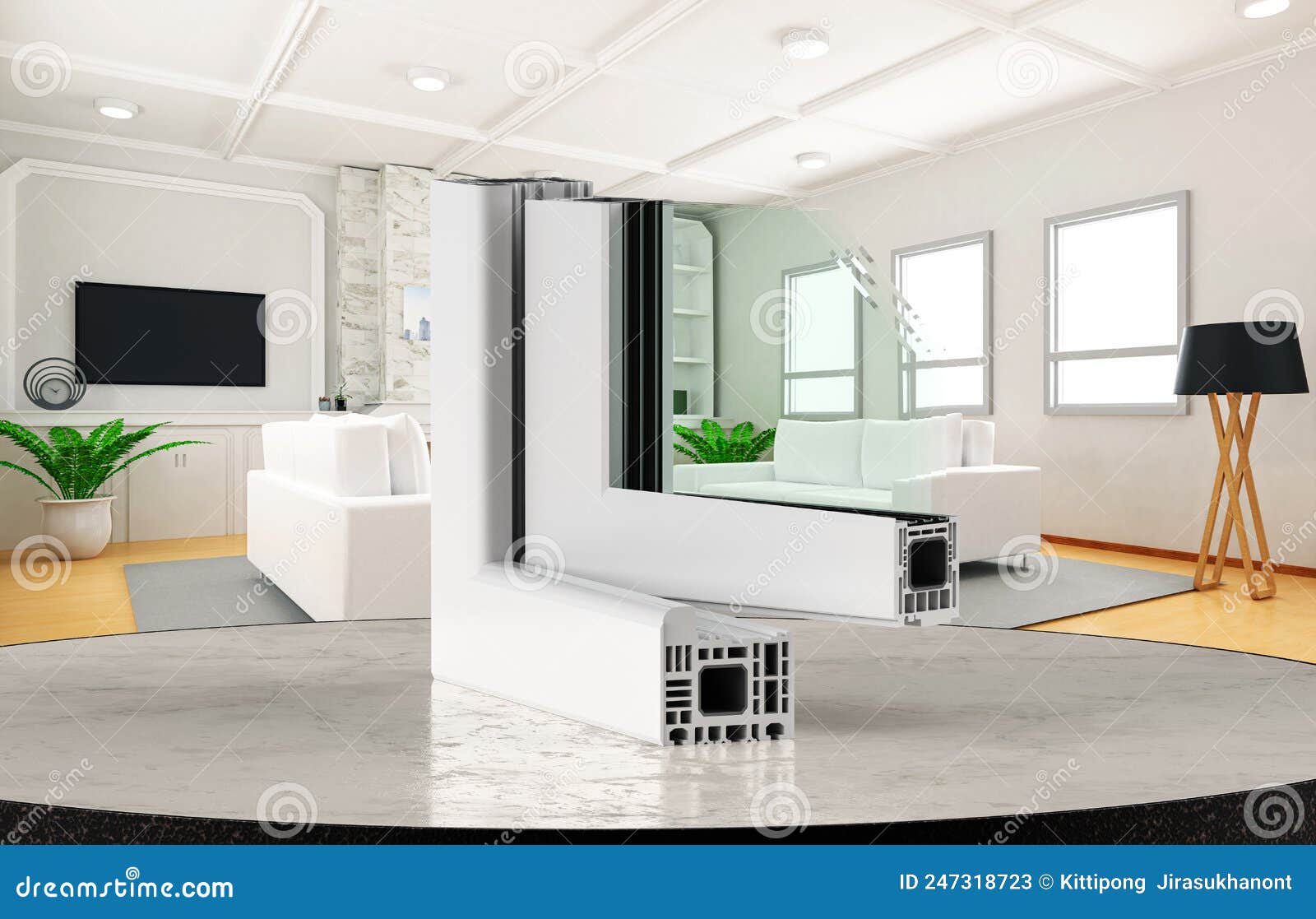 Upvc Casement Windows On White Background Royalty-Free Stock Image ...