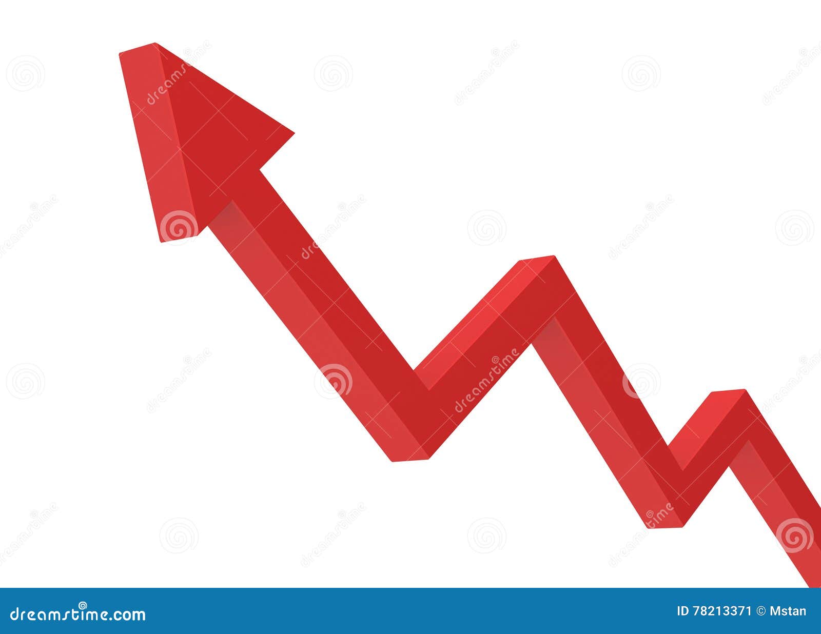 Upward Arrow Concept 3d Illustration Stock Illustration - Illustration ...