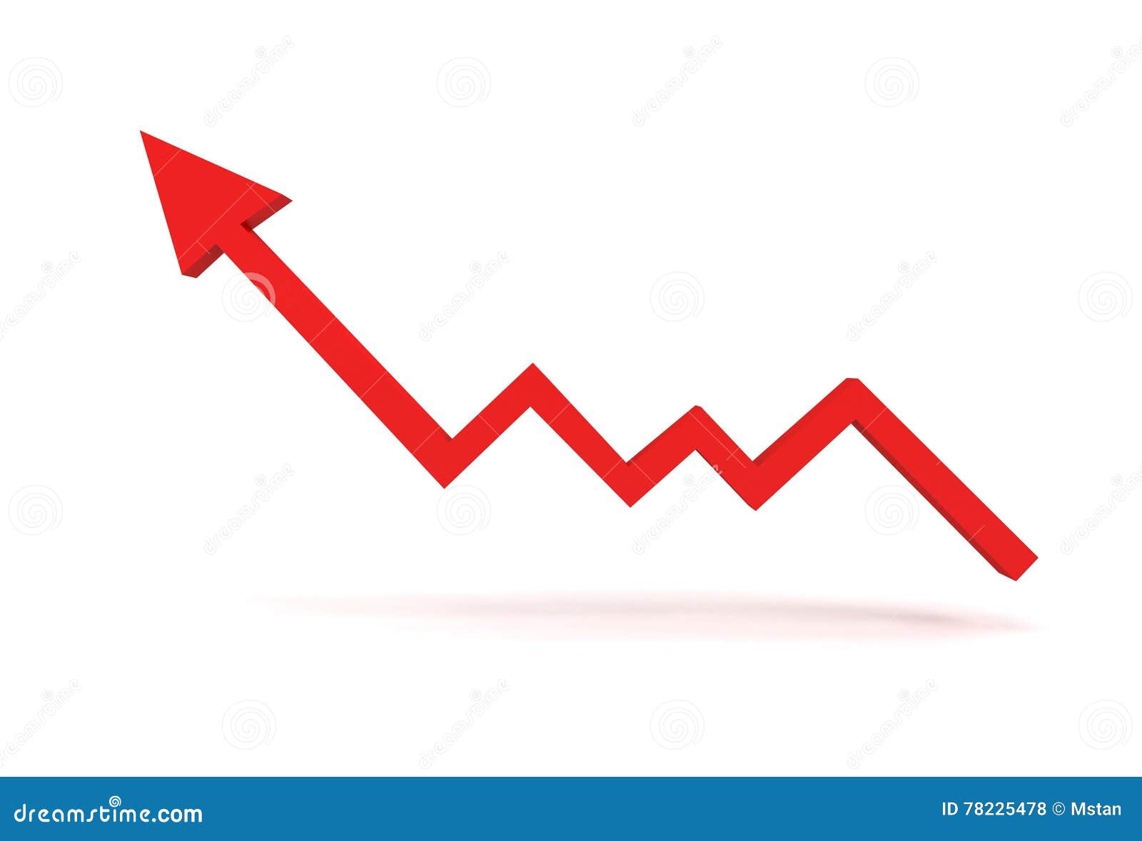 Upward Arrow Concept 3d Illustration Stock Illustration - Illustration ...