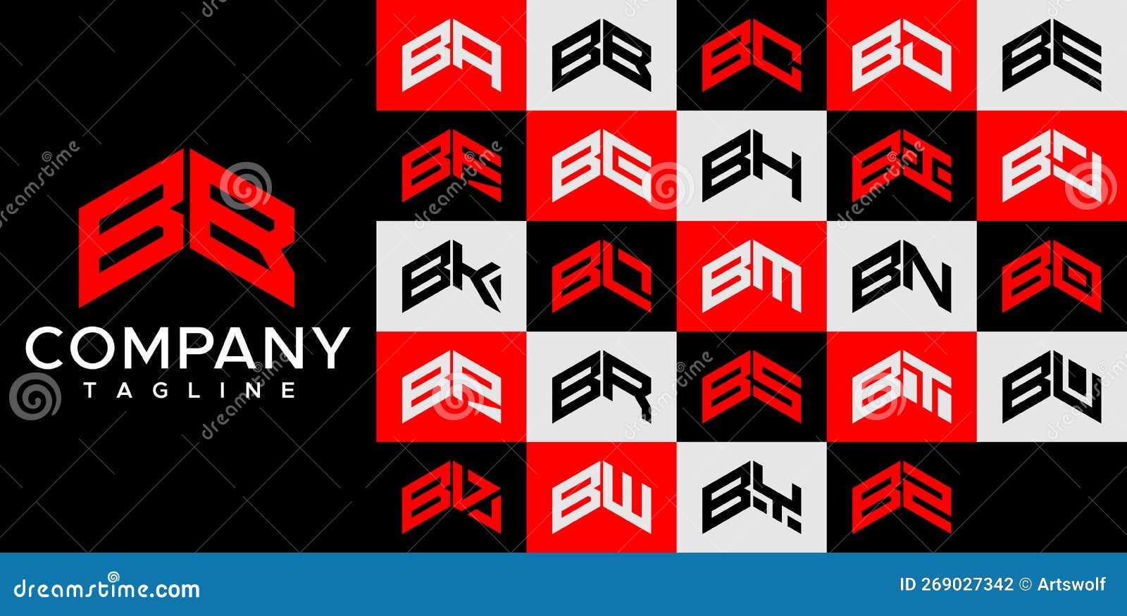 Upward Arrow Letter B Logo Design Template Set. Abstract Line BB B ...