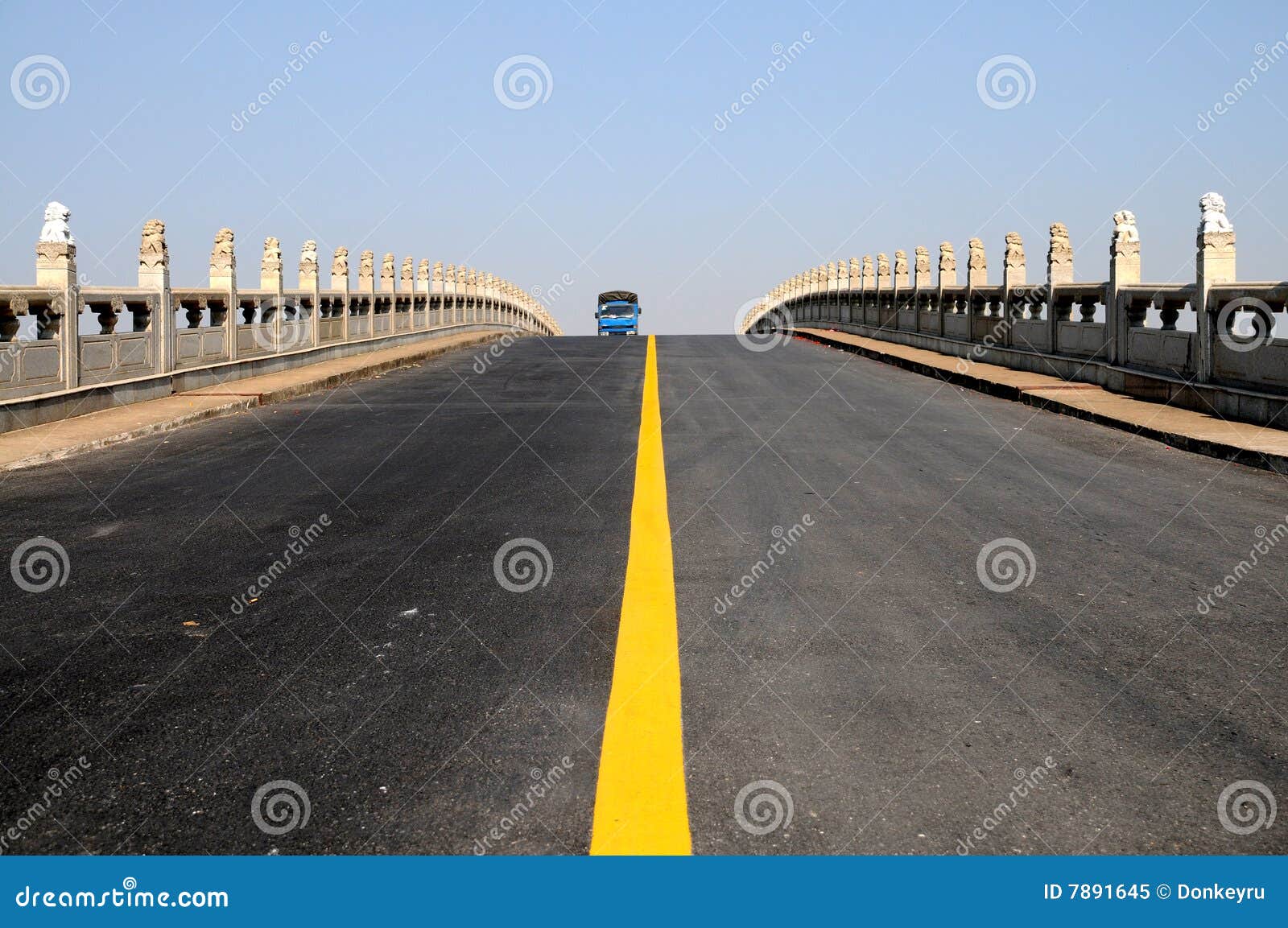 The Upward Asphalt Road Bridge Stock Image - Image of road, asphalt ...