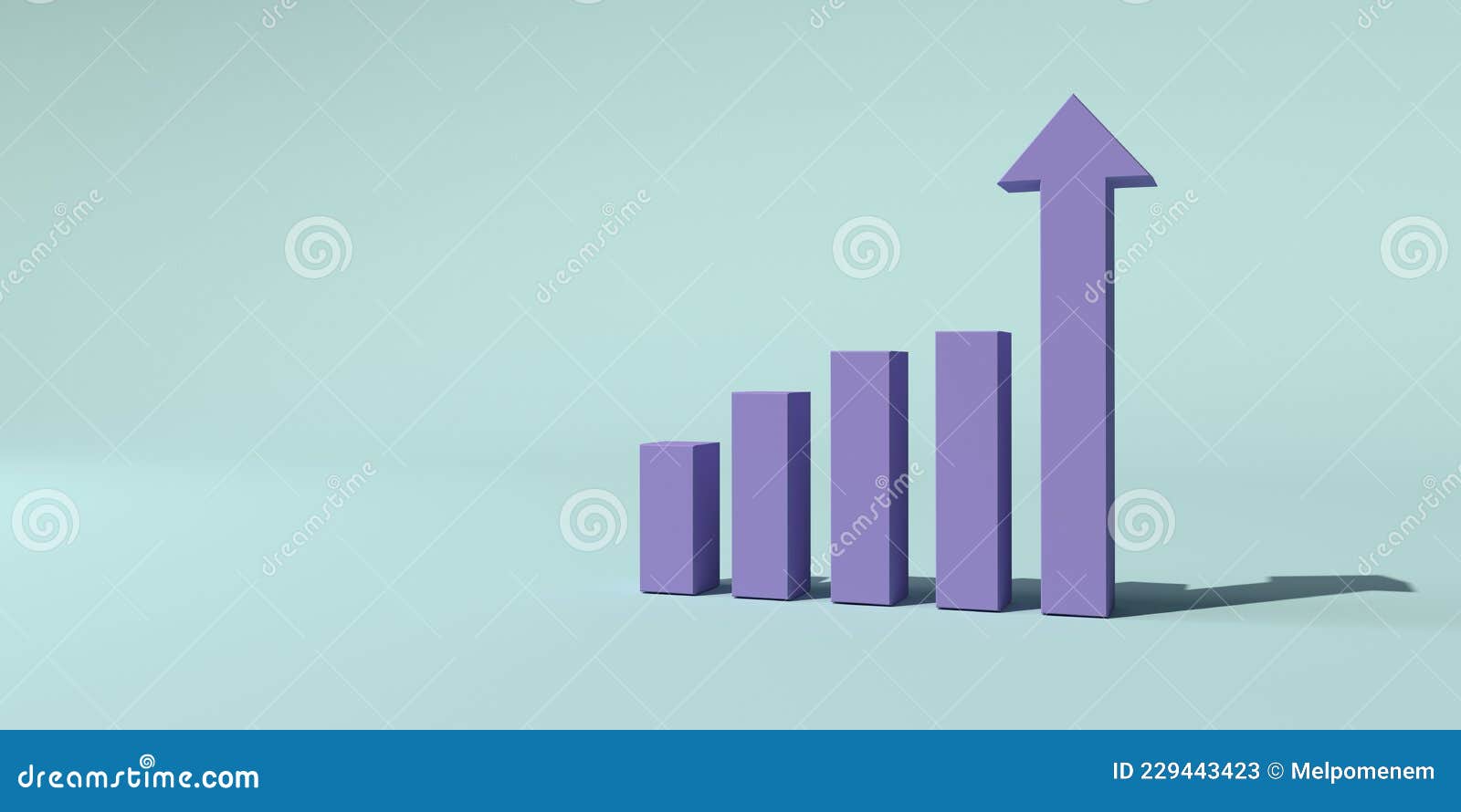 Upward bar graph and arrow stock illustration. Illustration of graphic ...