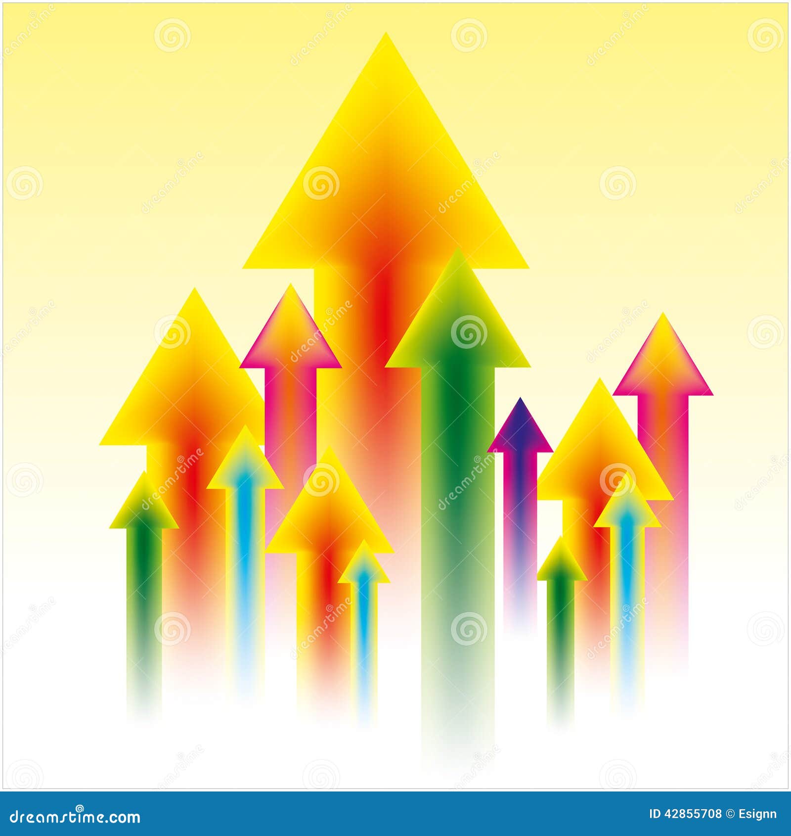 Upward Business Arrow of Success Stock Vector - Illustration of button ...
