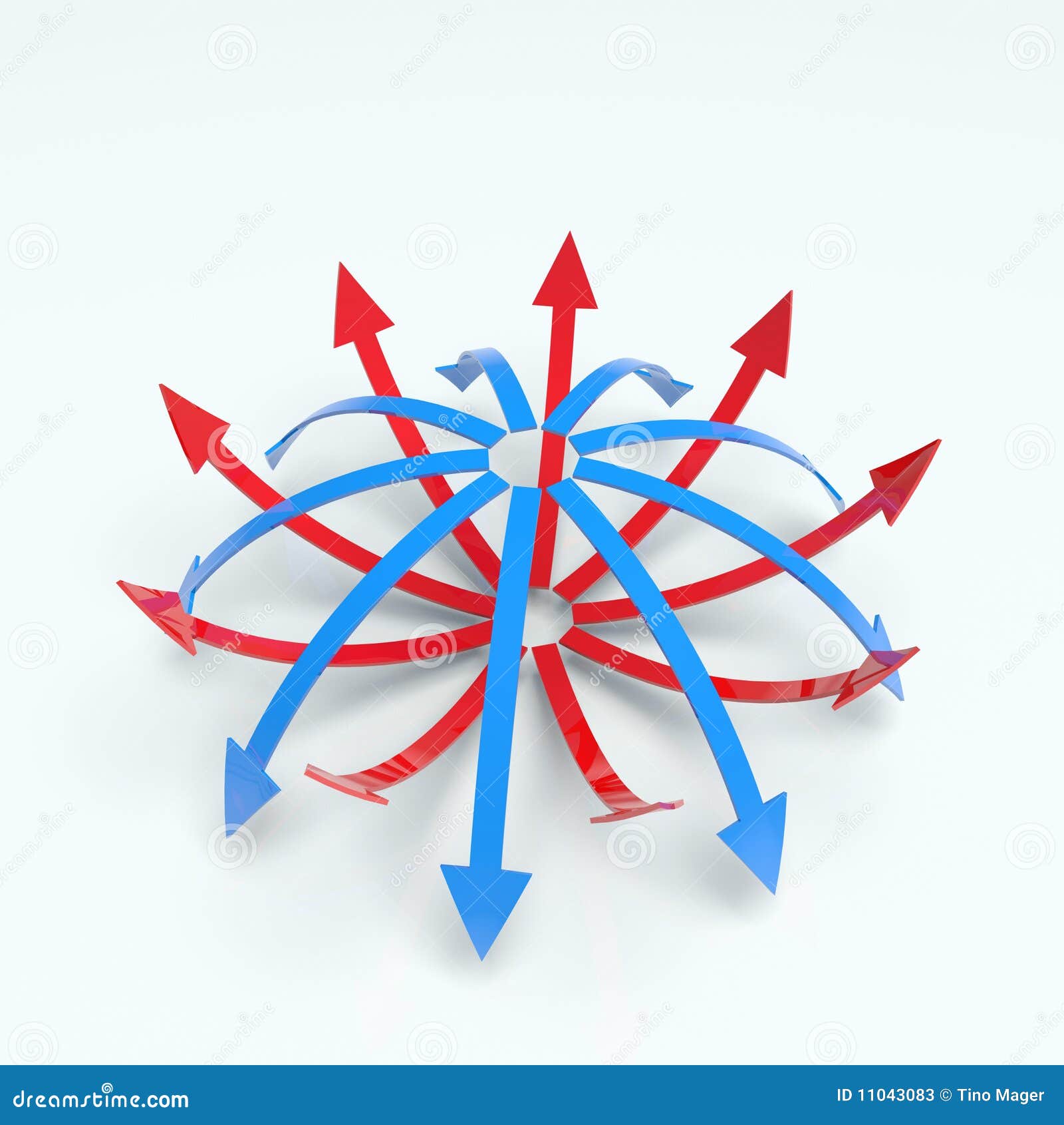 Upward and Downward Strategy Arrows Stock Illustration - Illustration ...