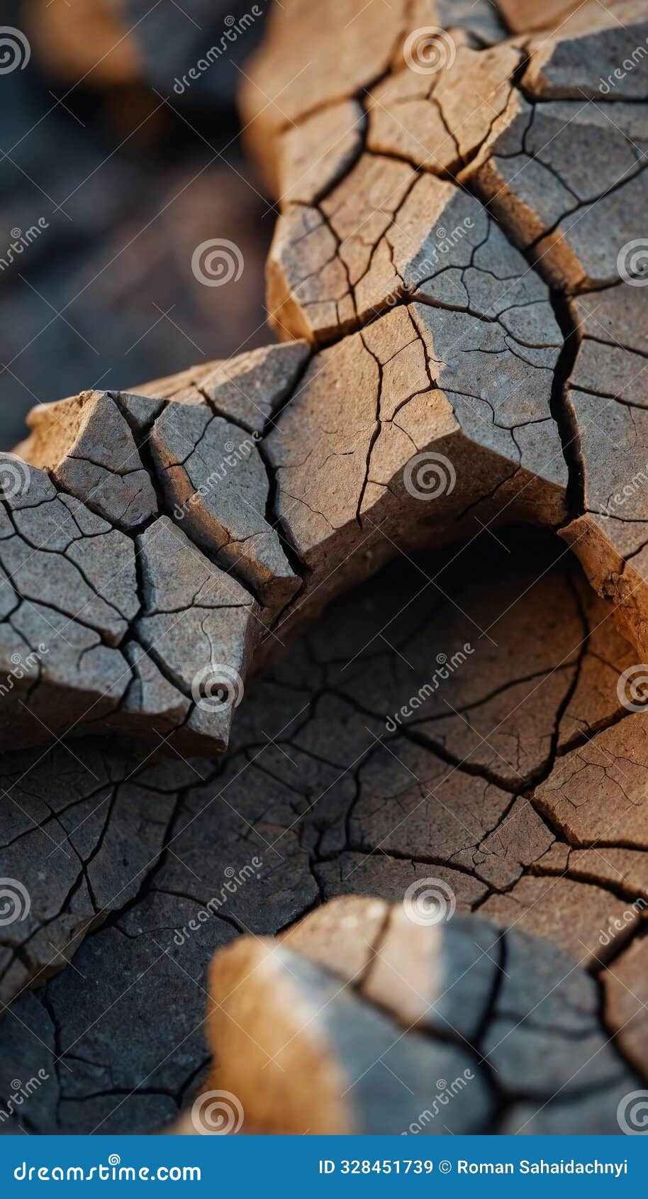 Upward Fissures on the Ground Surface Stock Image - Image of cracks ...