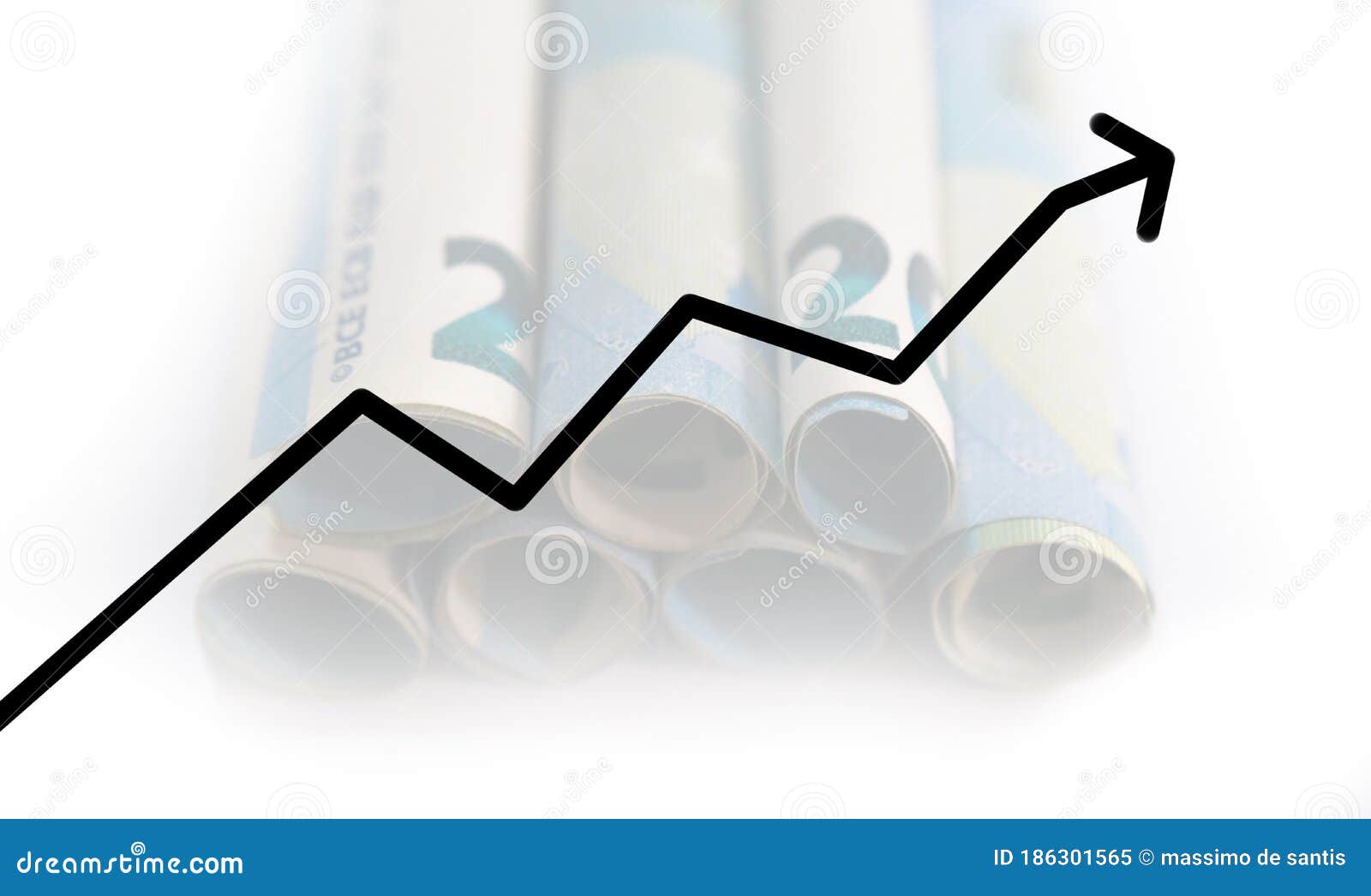 Upward Graph of the Euro Value Stock Image - Image of lighting, upward ...
