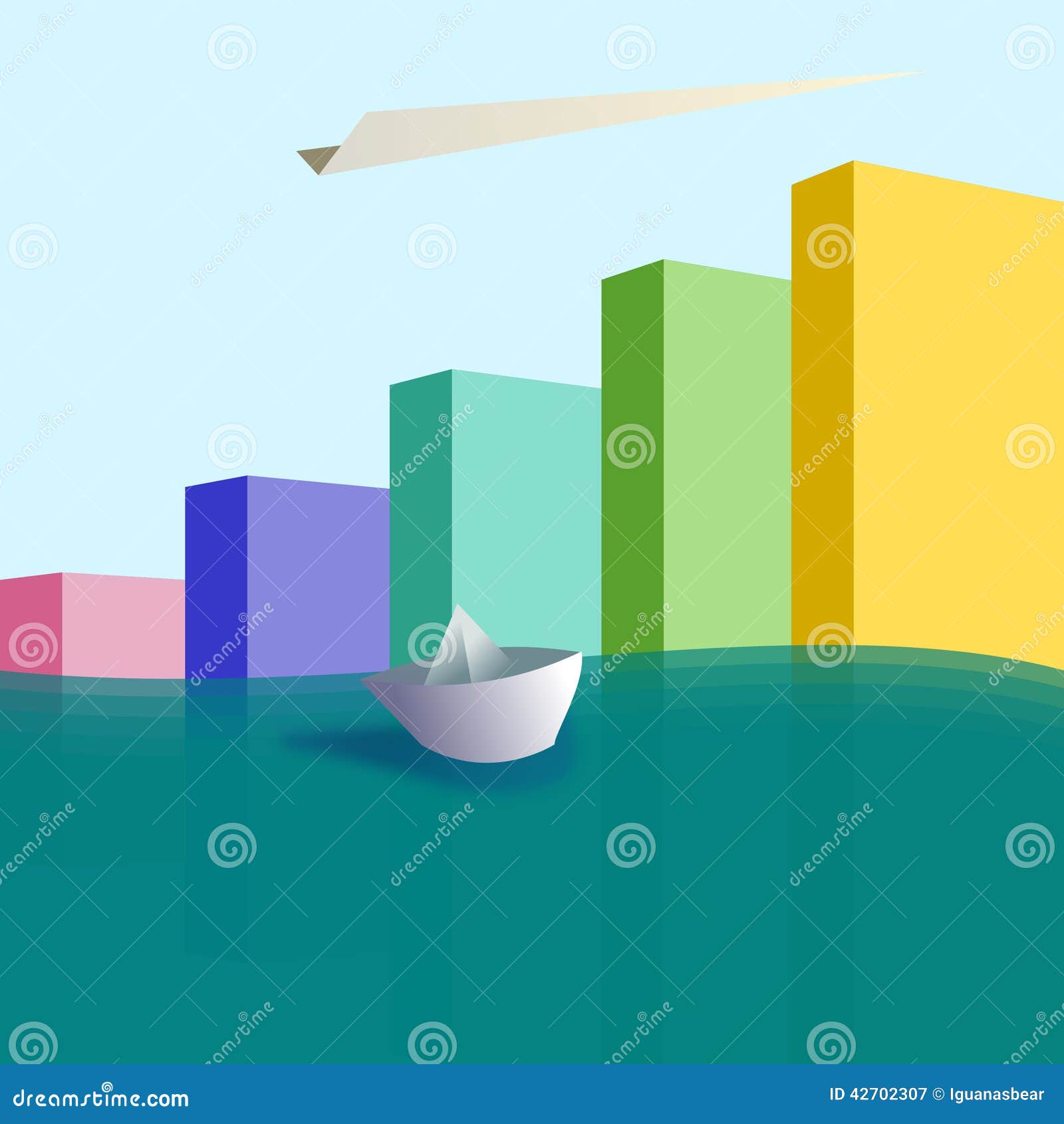 Upward Graph In Schematic Representative Embodiment Stock Image ...