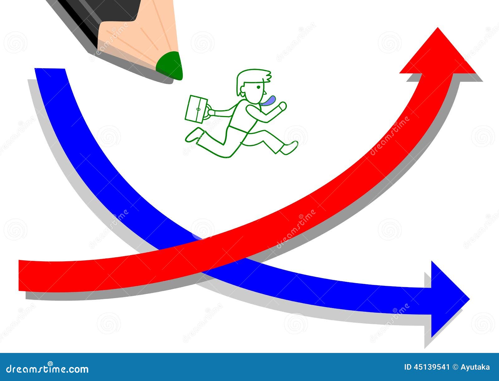 Upward mobility stock vector. Illustration of businessman - 45139541