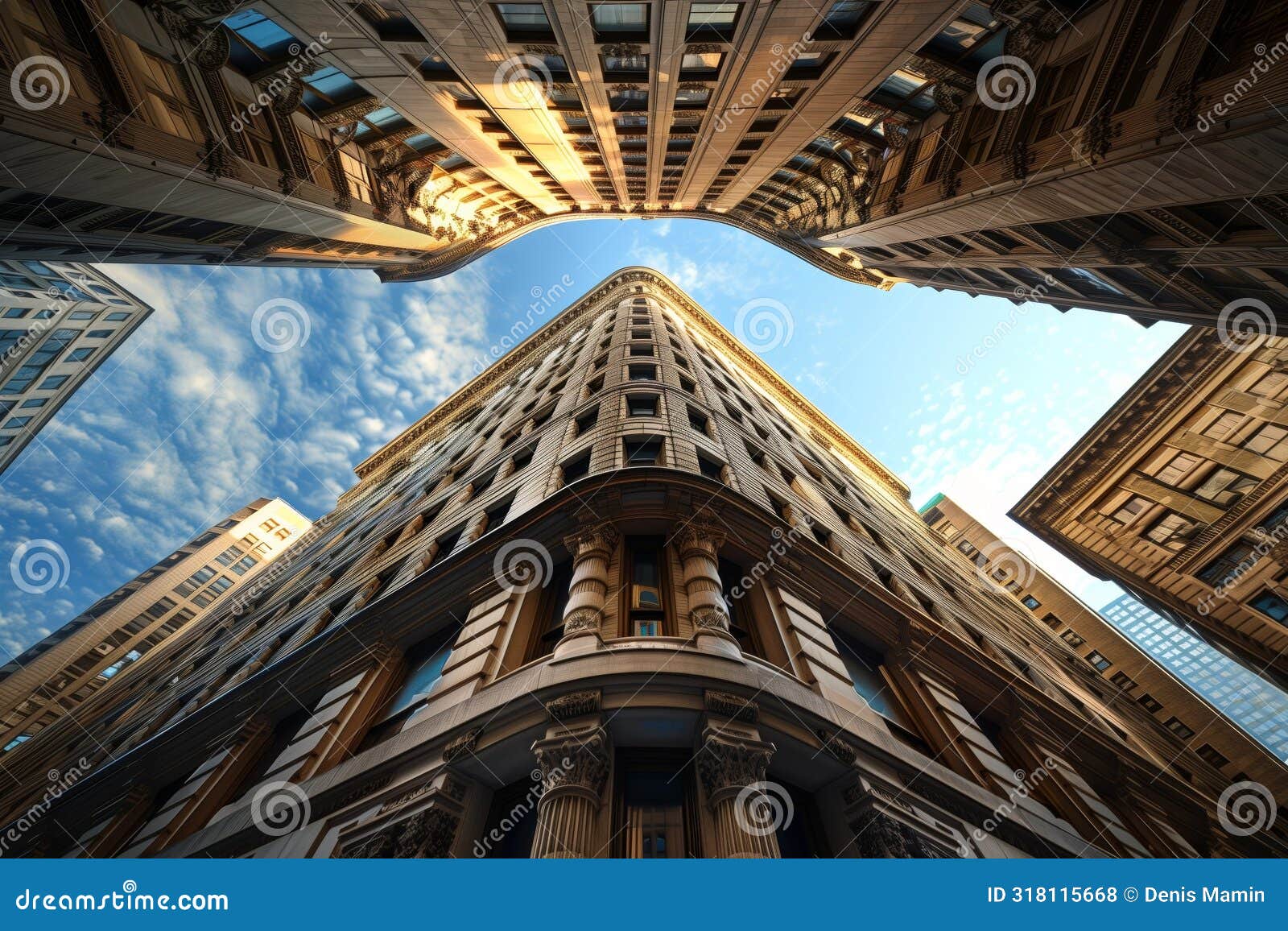 Upward Perspective of Urban Architectural Beauty AI Generated Stock ...