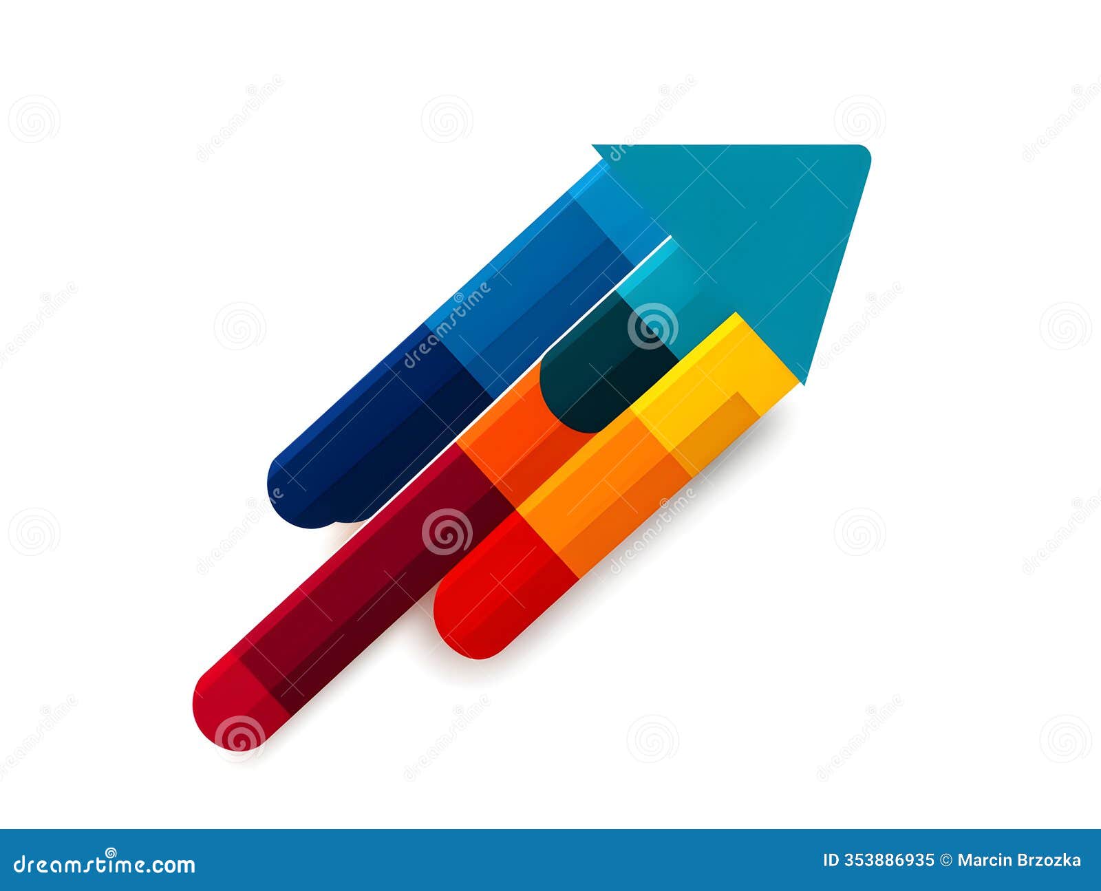 "Upward Pointing Vector Arrow: a Symbol of Growth and Progress" Stock ...