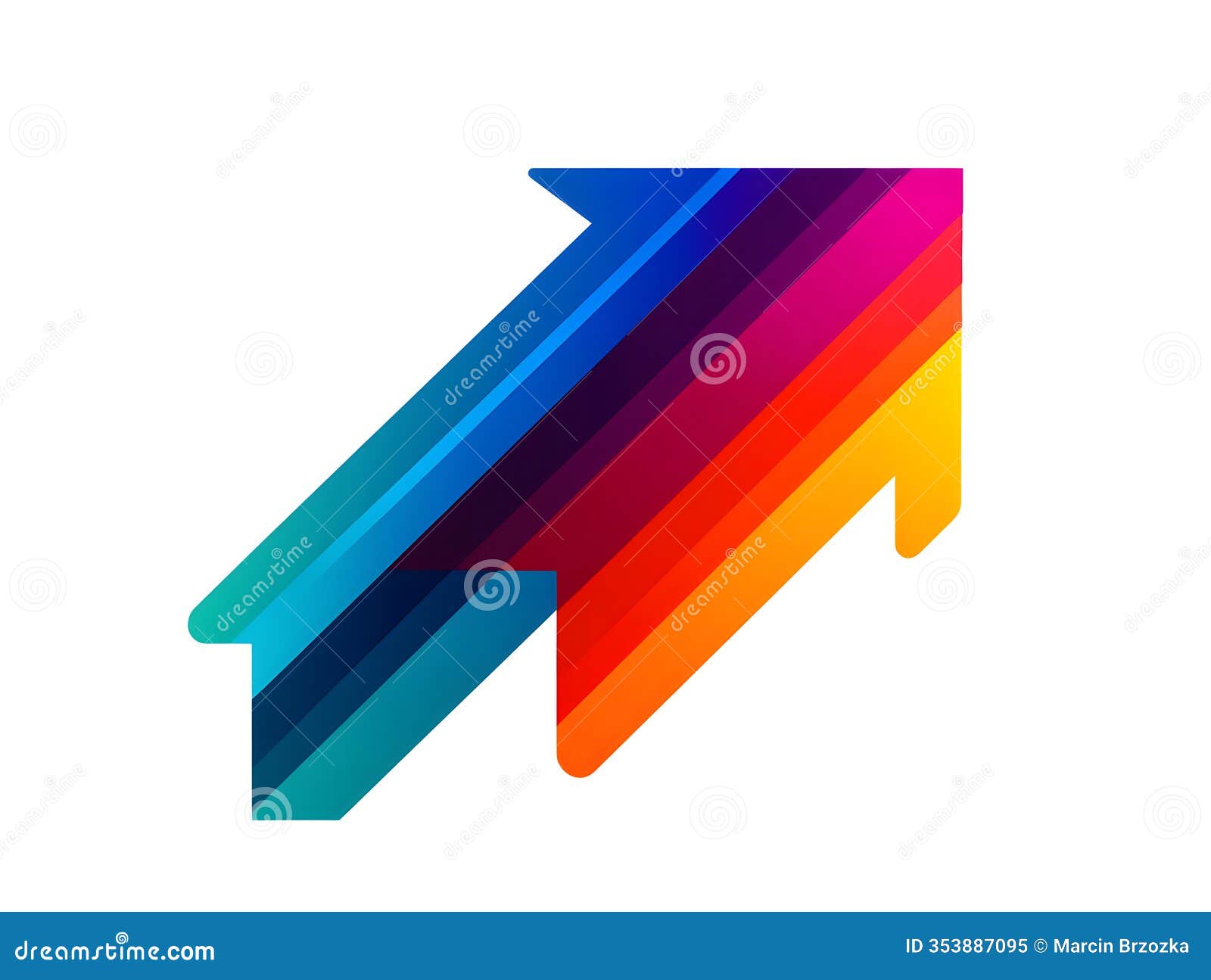 "Upward Pointing Vector Arrow: a Symbol of Growth and Progress" Stock ...