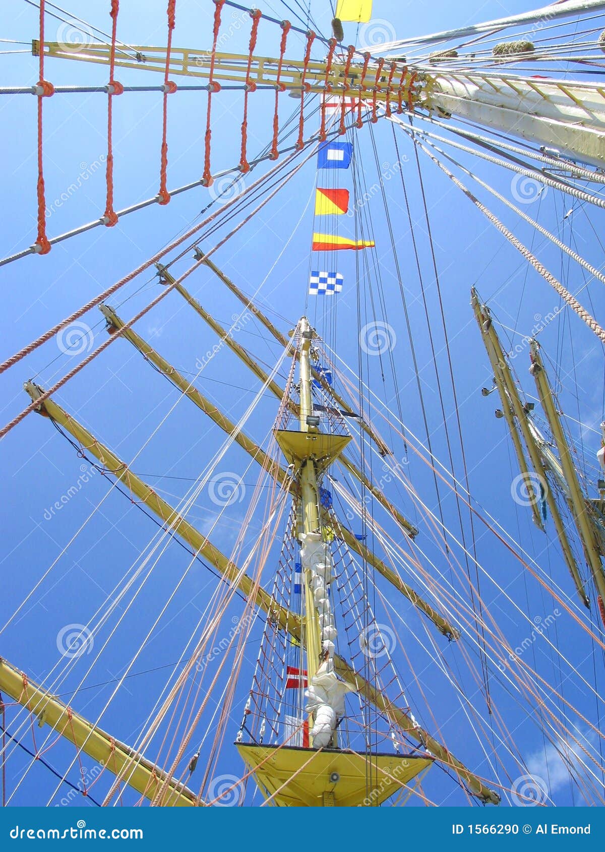 Upward Ship Masts stock photo. Image of ships, rope, marine - 1566290