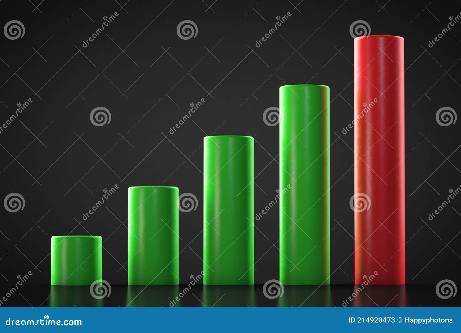 Upward Trend Chart. Several Columns Stock Illustration - Illustration ...