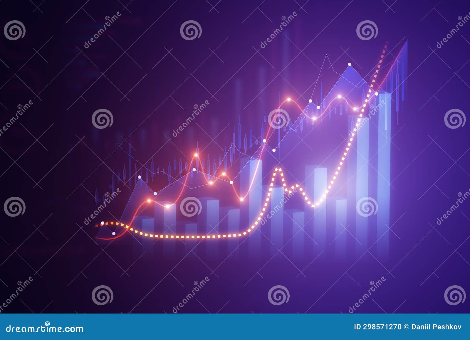 Upward Trend and Profit Analysis Graph Concept. Stock Illustration ...