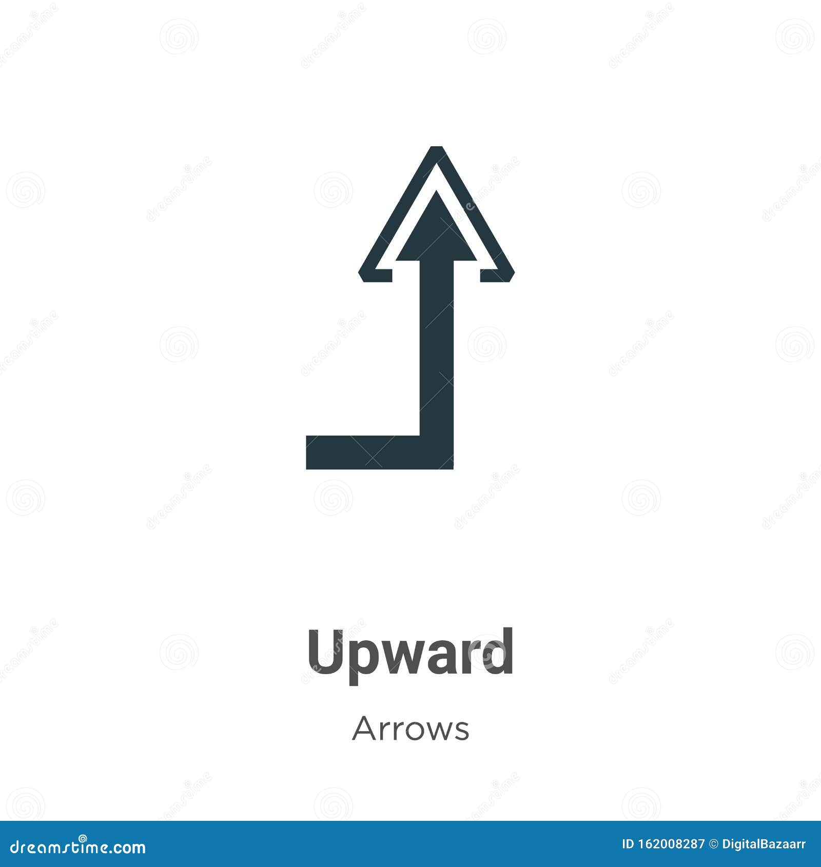 Upward Vector Icon on White Background. Flat Vector Upward Icon Symbol ...