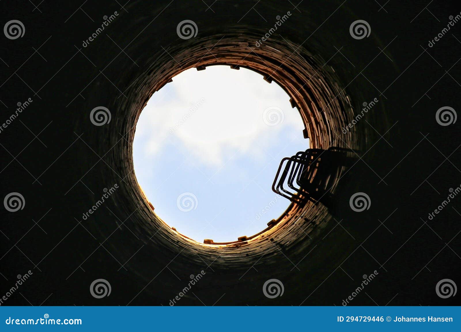Upward View from Inside of an Old Chimney Stock Photo - Image of ...