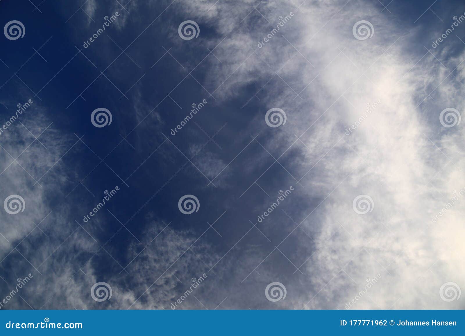 Upward View into Sky with Various Clouds Stock Photo - Image of ...