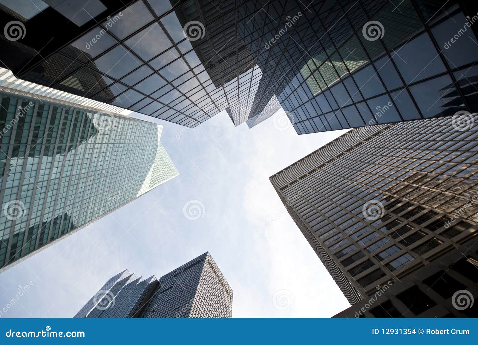 Upwards View of Skyscrapers Stock Photo - Image of abstraction ...