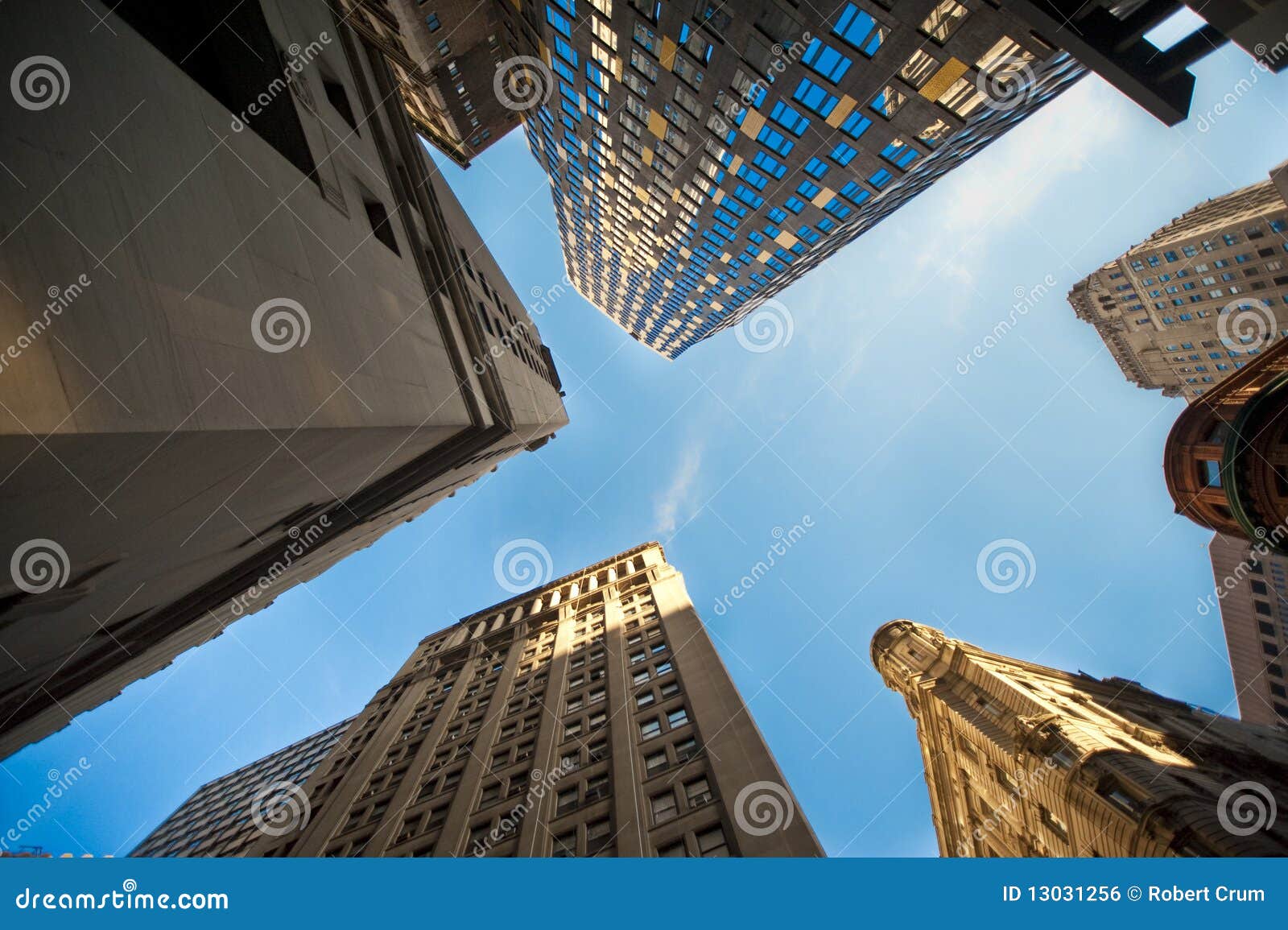 Upwards View of Skyscrapers Stock Photo - Image of america, urban: 13031256