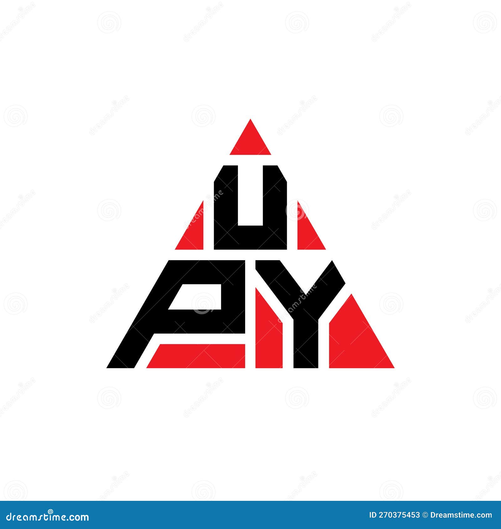 UPY Triangle Letter Logo Design with Triangle Shape. UPY Triangle Logo ...