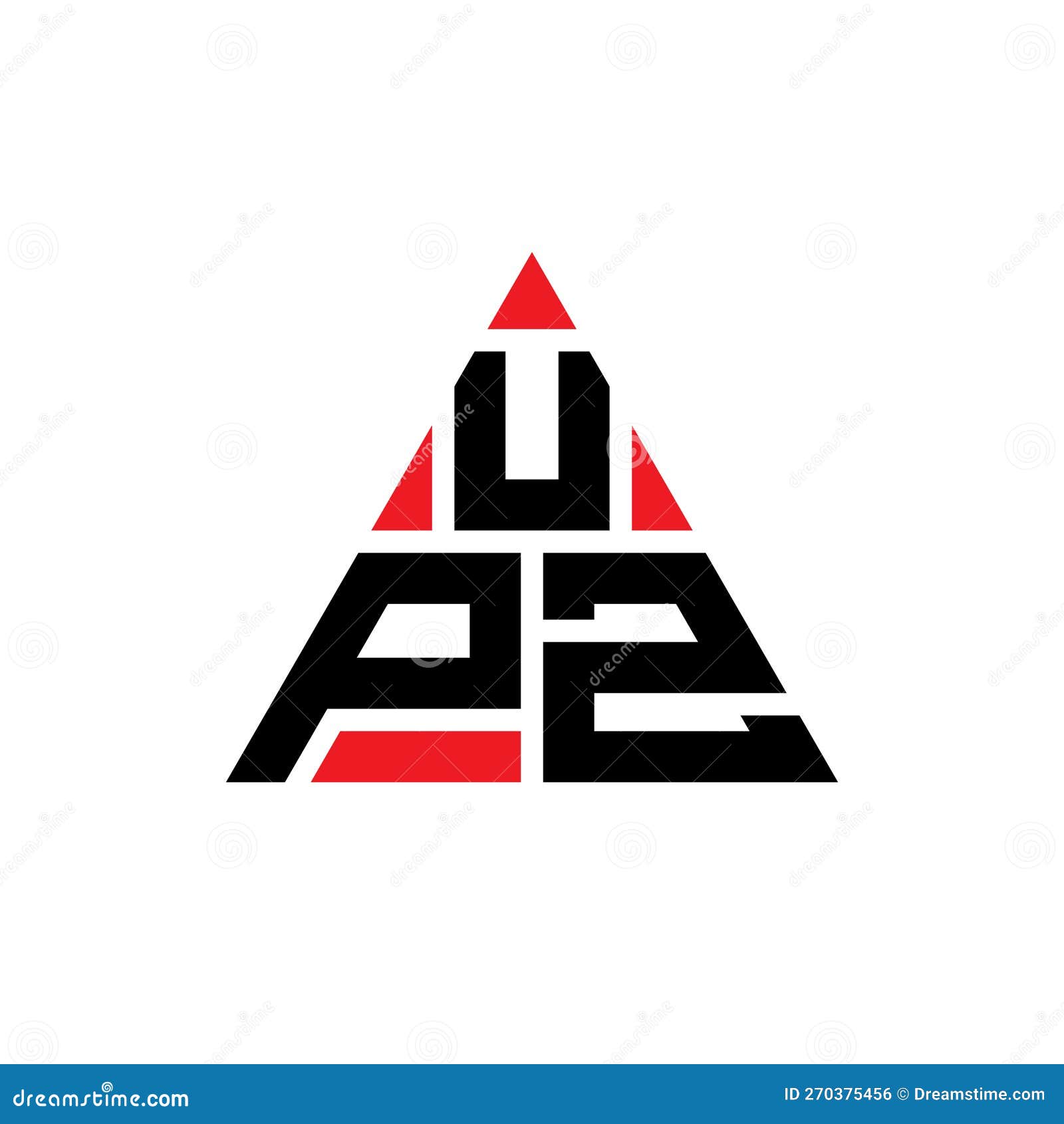 UPZ Triangle Letter Logo Design with Triangle Shape. UPZ Triangle Logo ...