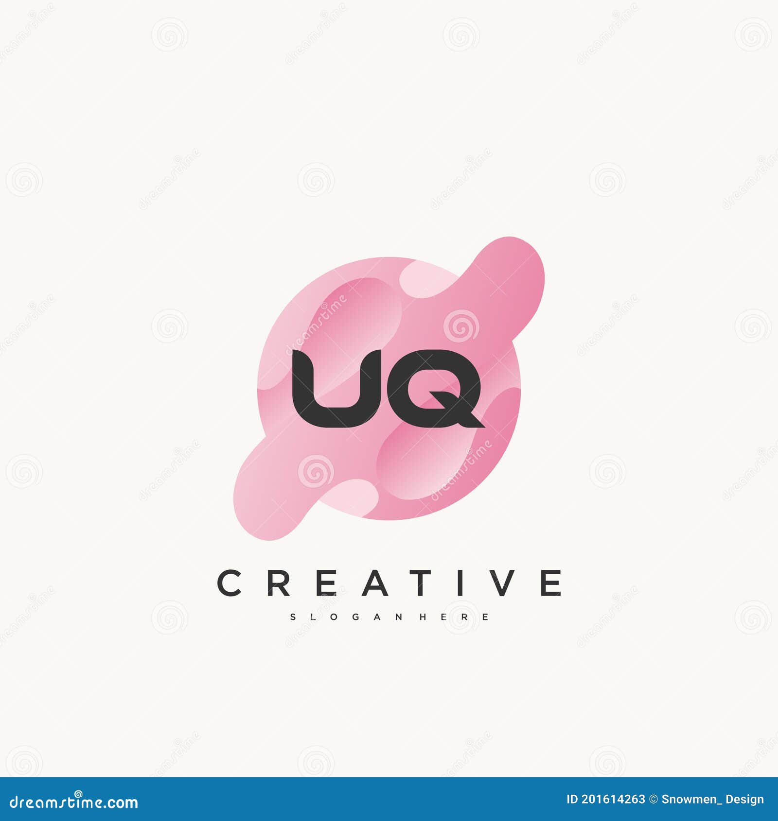UQ Initial Letter Colorful Logo Icon Design Template Elements Vector ...